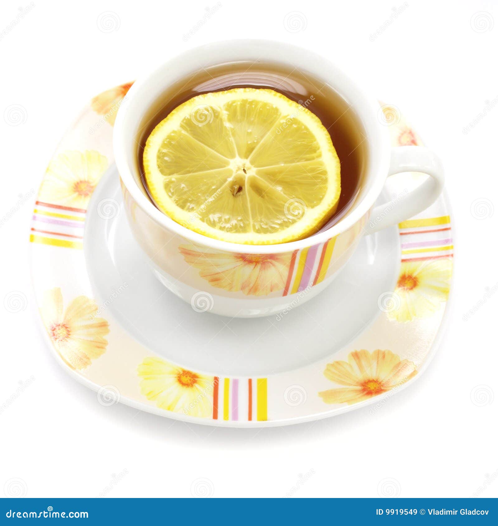 Cup of tea with lemon stock image. Image of brown, relaxation - 9919549