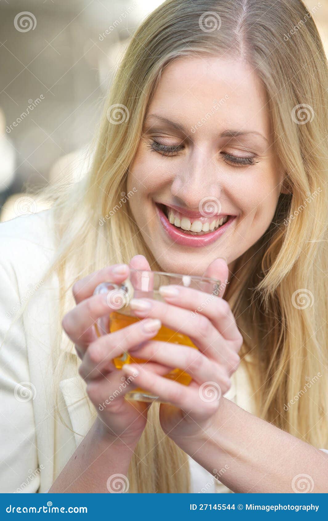 A Cup of Tea that Makes You Smile Stock Photo - Image of adult ...