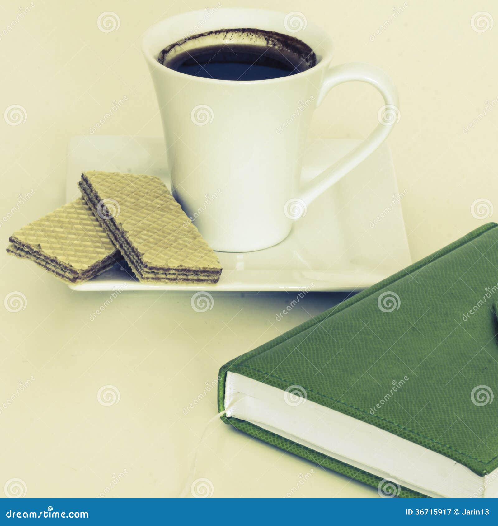 Cup of tea with notebook stock image. Image of ring, conference - 36715917