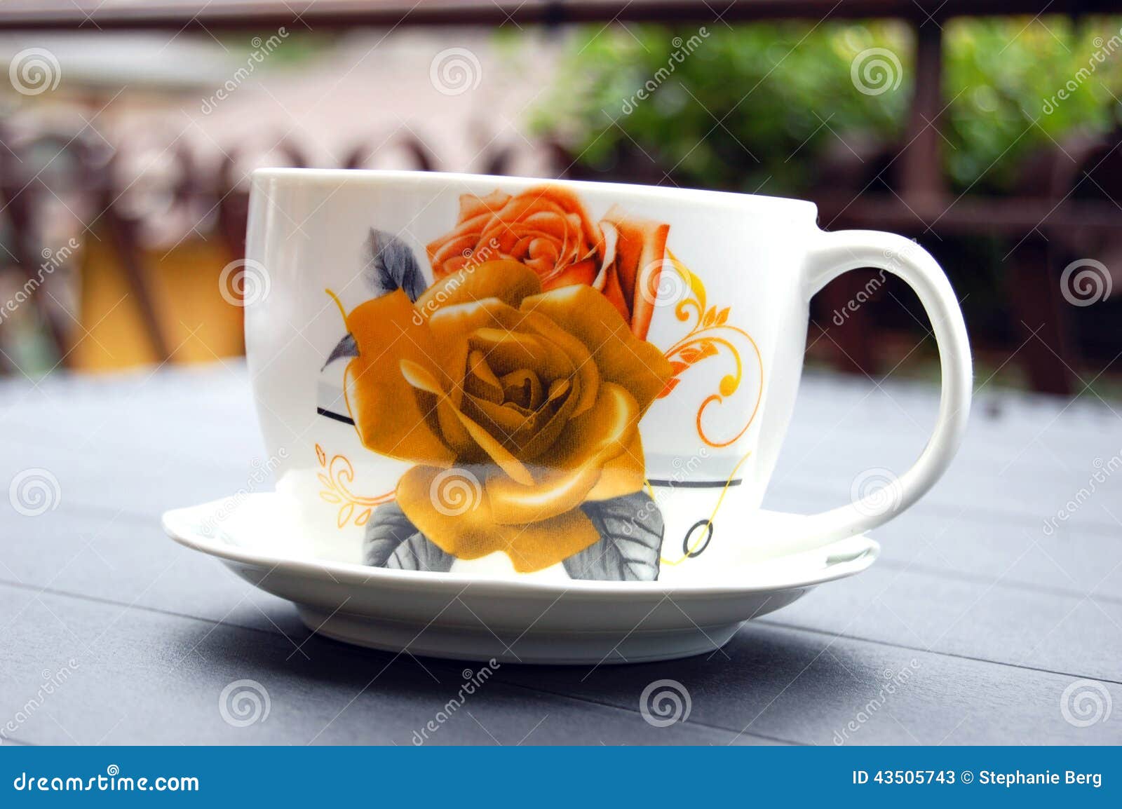 Cup of Tea stock image. Image of outside, table, beverage - 43505743