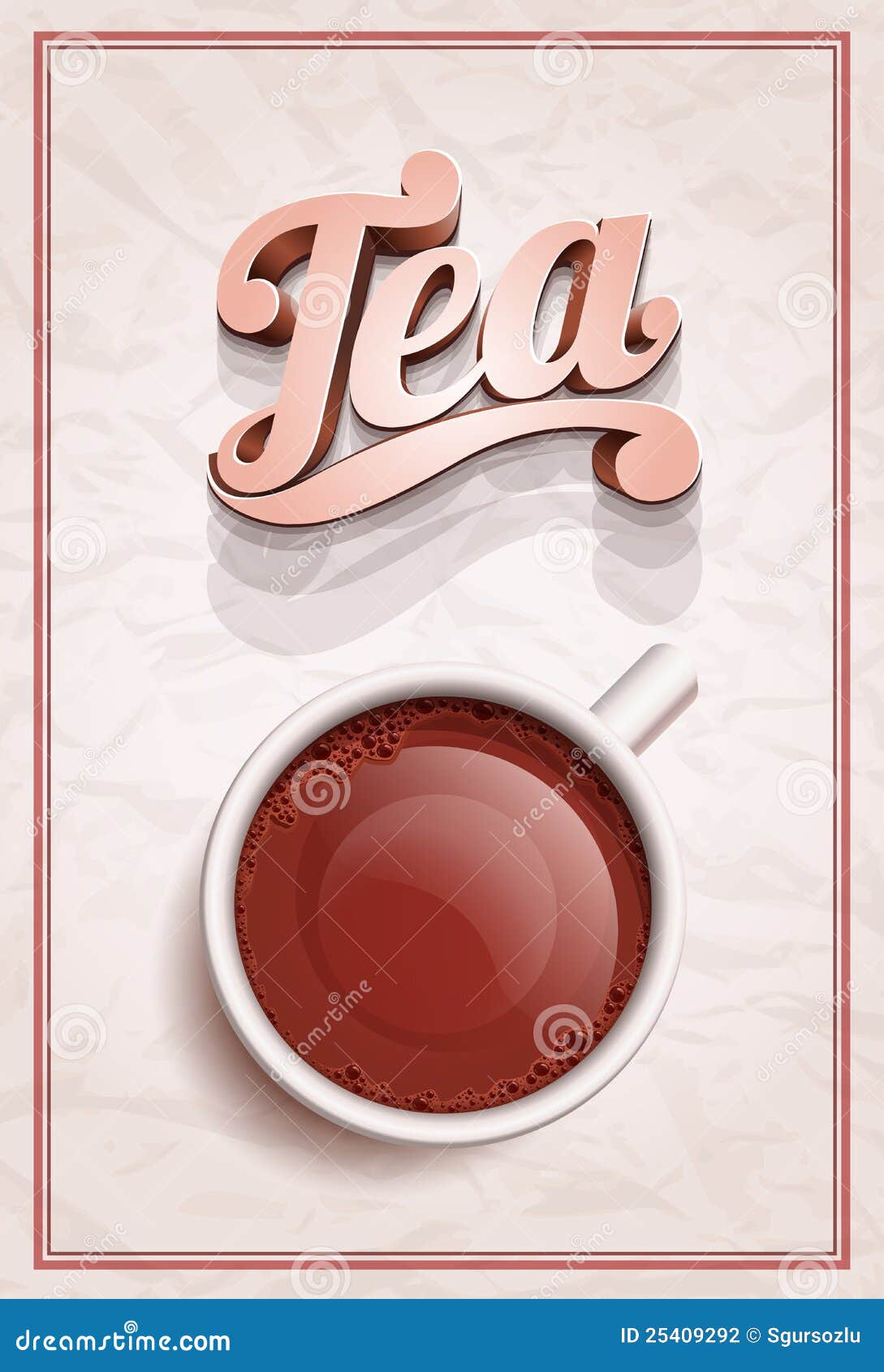 Cup of Tea Poster template stock vector. Illustration of aroma - 25409292