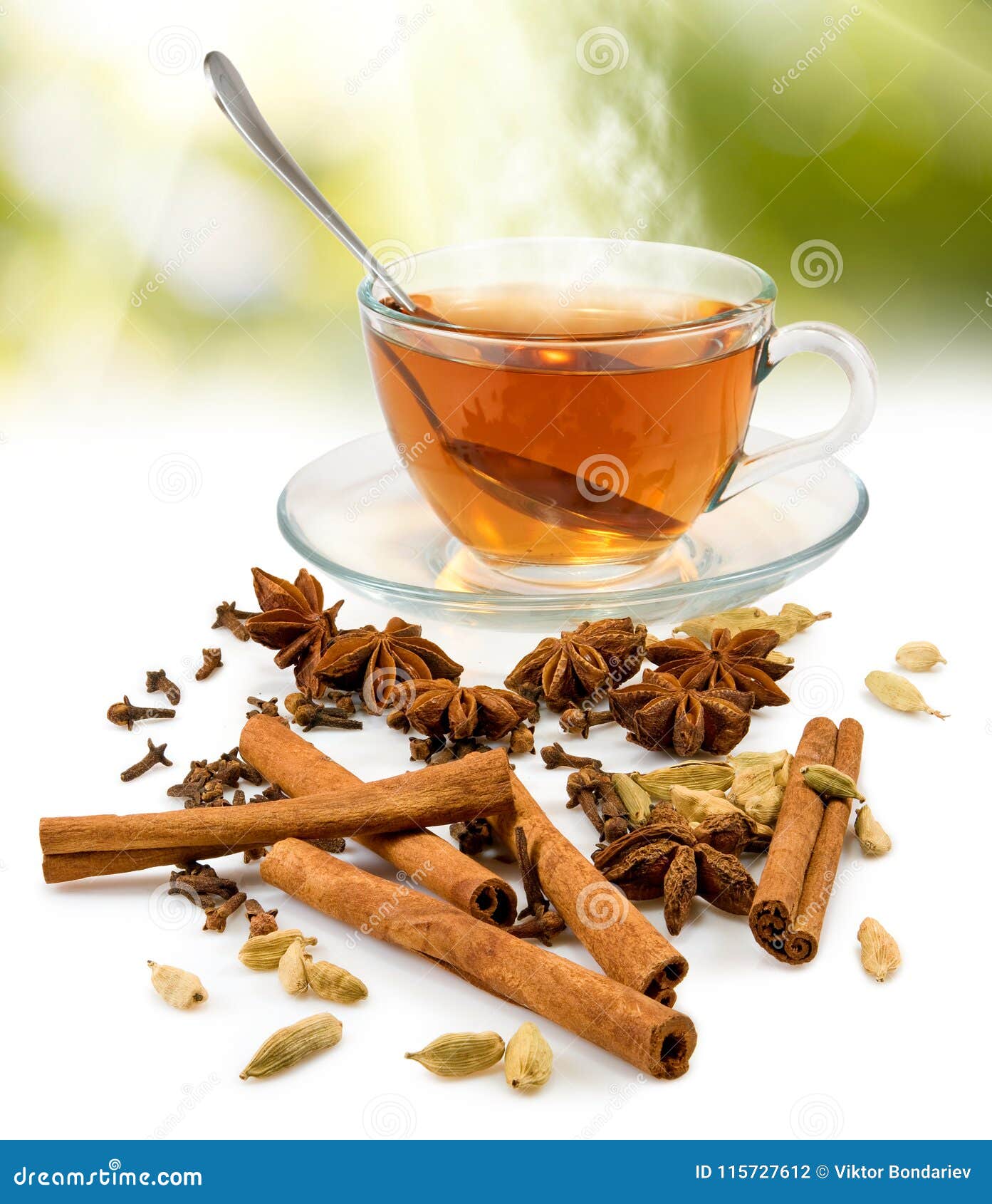 Cup with tea and spices stock photo. Image of agriculture - 115727612
