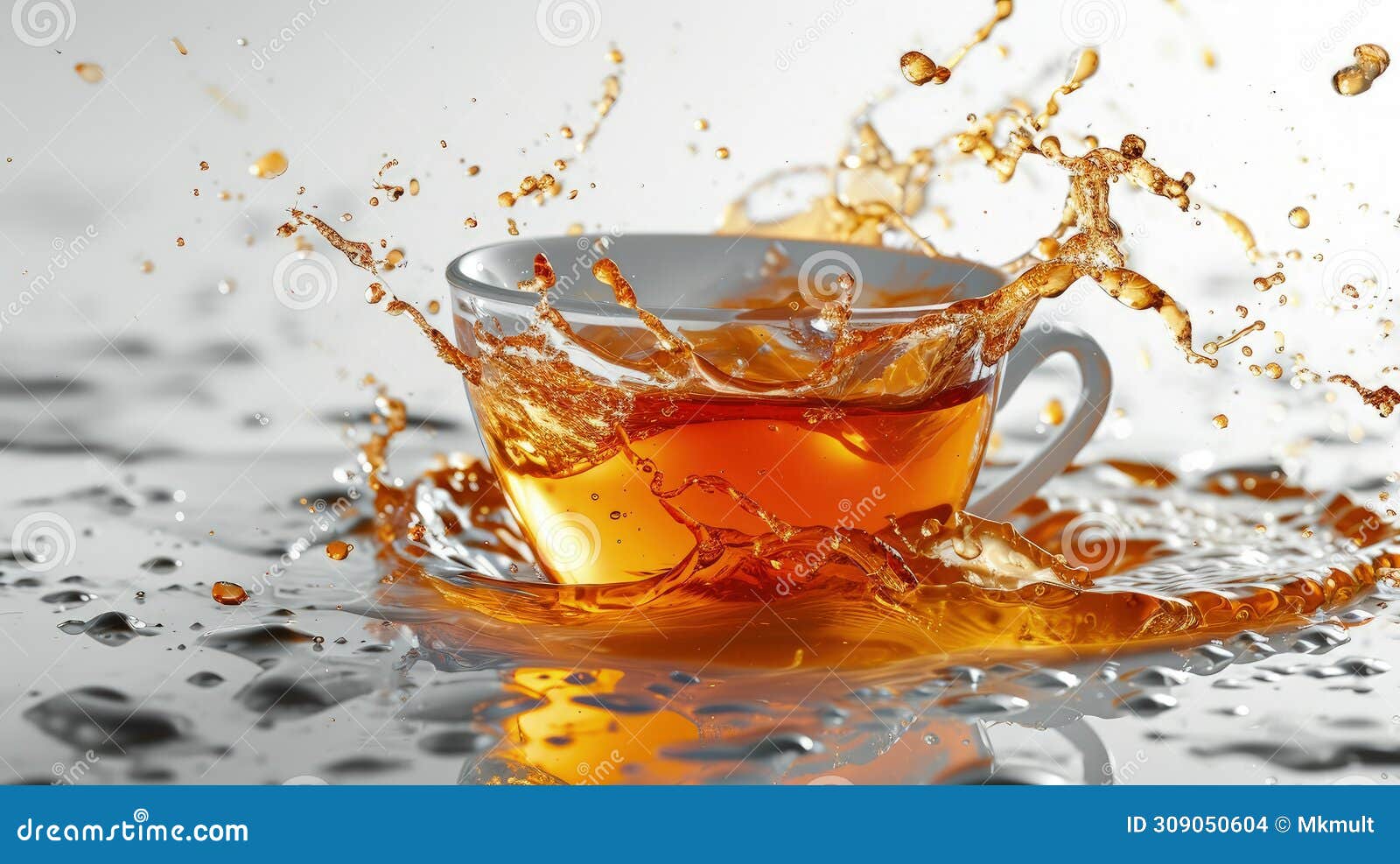 A Splashing Cup of Tea stock photo. Image of liquid - 309050604