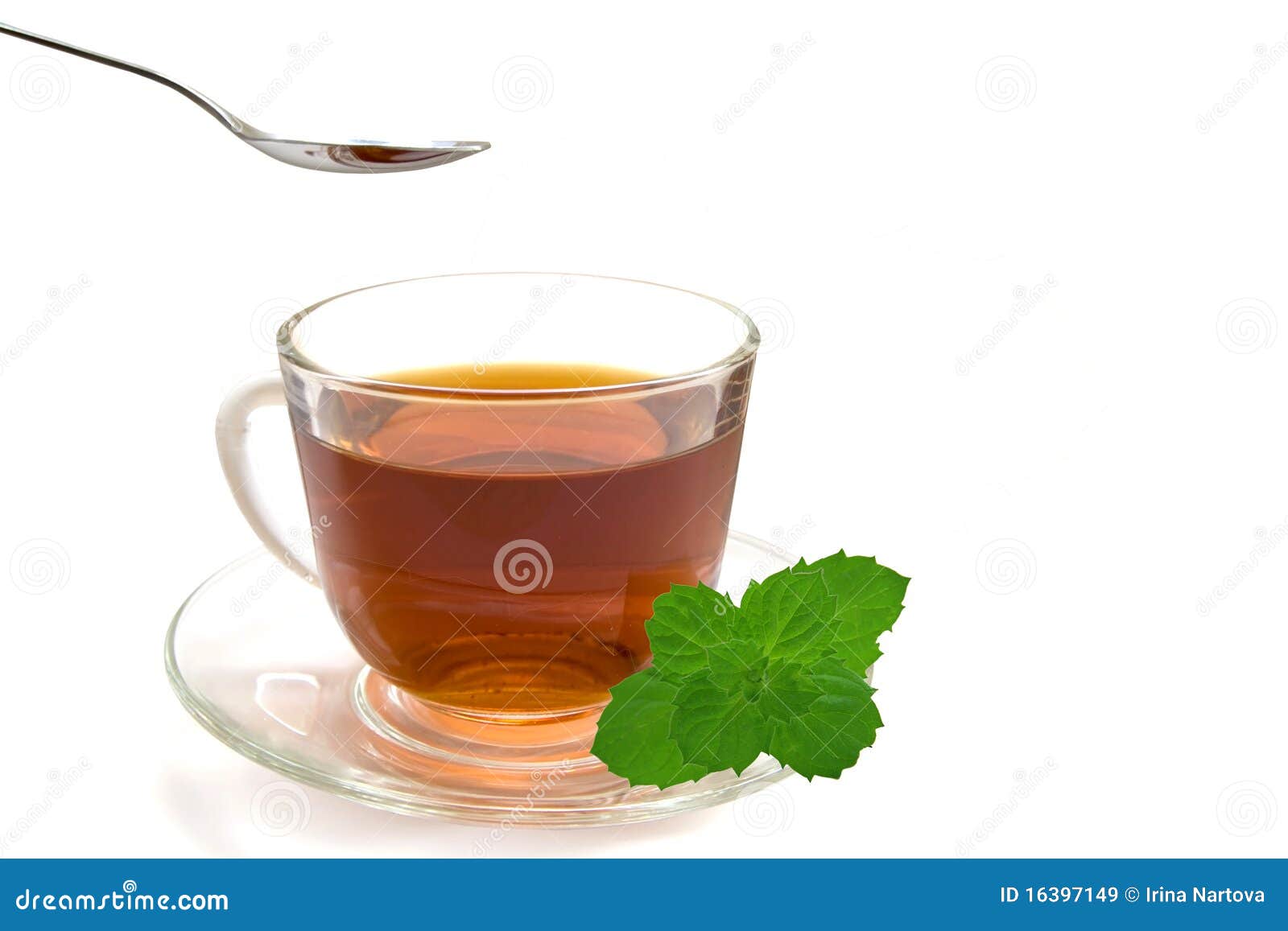 Cup of tea and a spoon stock image. Image of isolated - 16397149