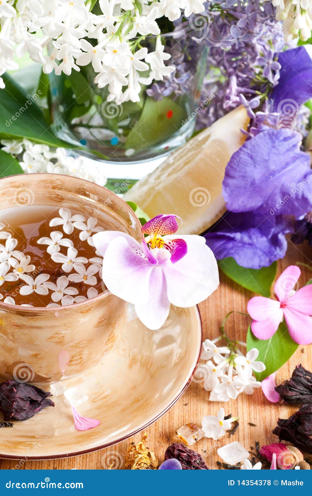 Cup of Tea and Spring Branch Stock Photo - Image of healthy, fresh ...