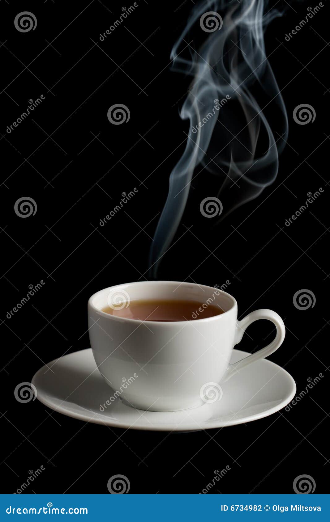 Cup of tea with steam stock photo. Image of herbal, curl - 6734982