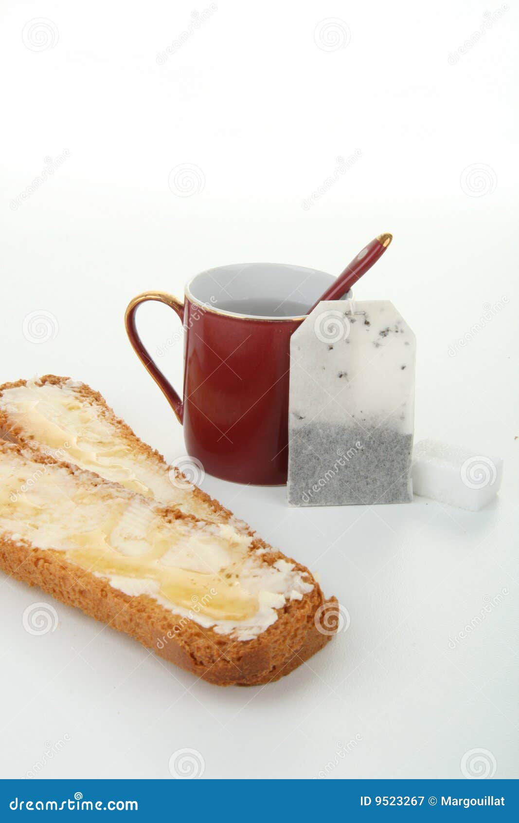 Cup of tea and toast stock image. Image of afternoon, sharing - 9523267