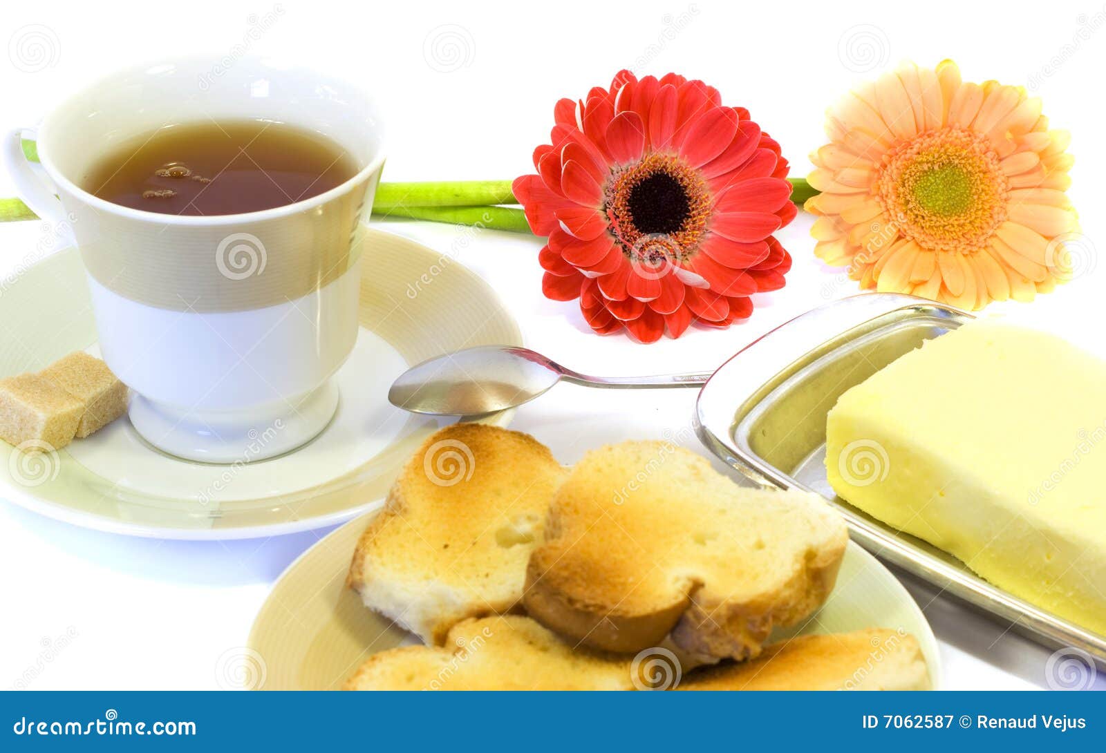 Cup of tea with toasts stock image. Image of lunch, healthy - 7062587