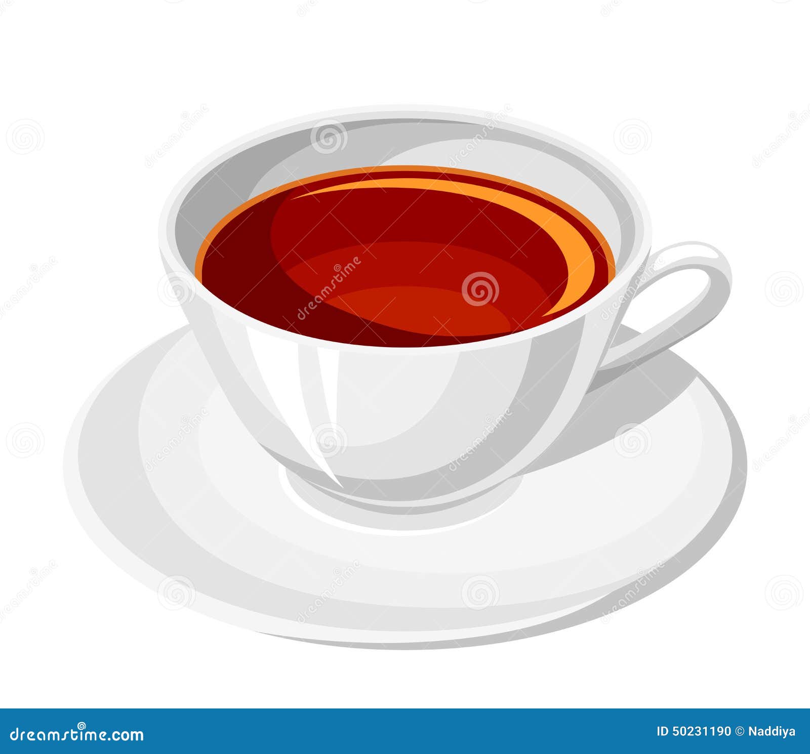 Cup of Tea. Vector Illustration. Stock Vector - Illustration of ...
