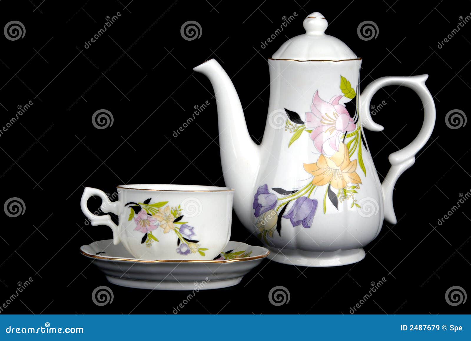 Cup and teapot stock image. Image of item, macro, empty - 2487679