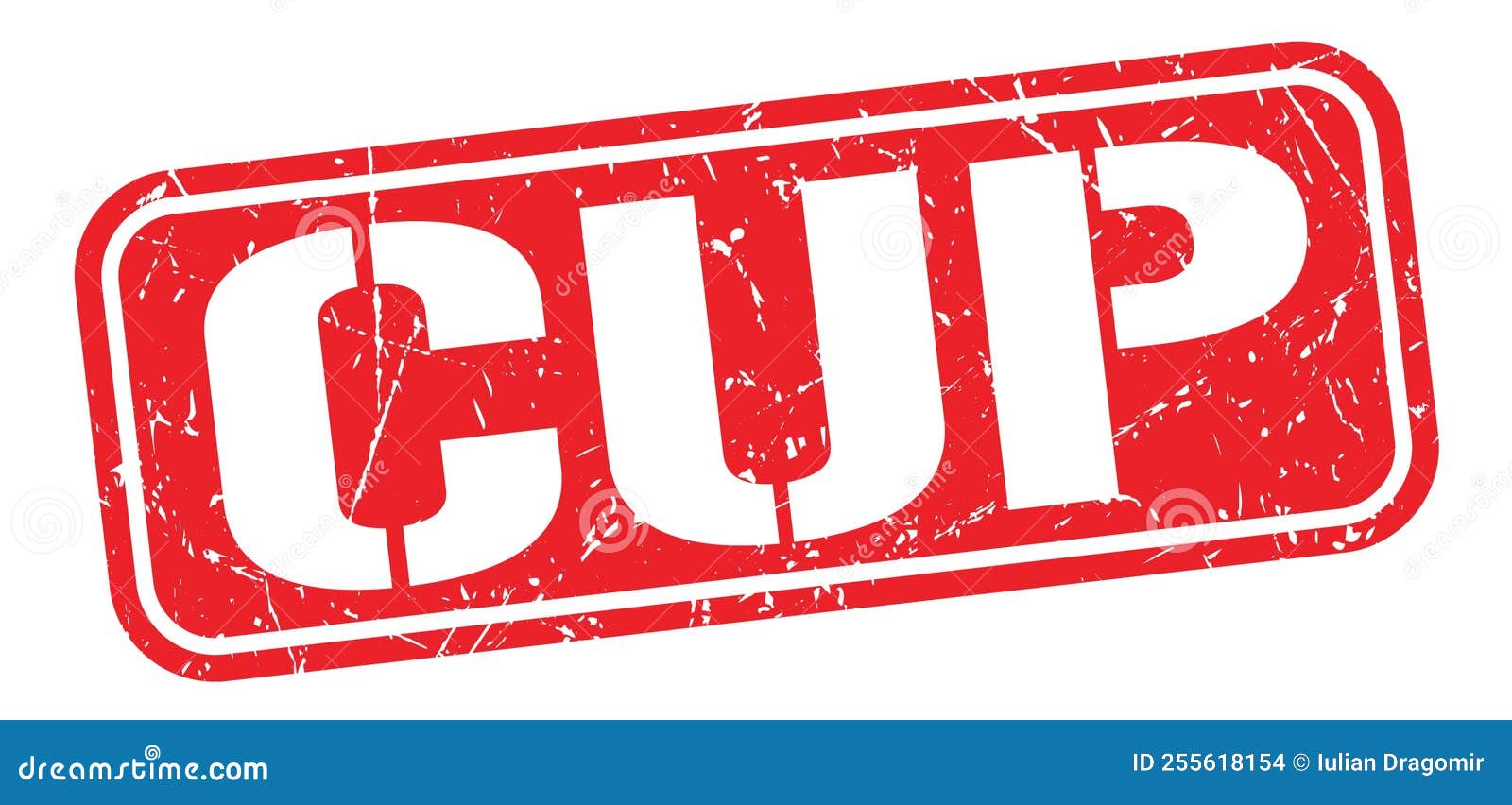 CUP Text Written on Red Stamp Sign Stock Illustration - Illustration of ...