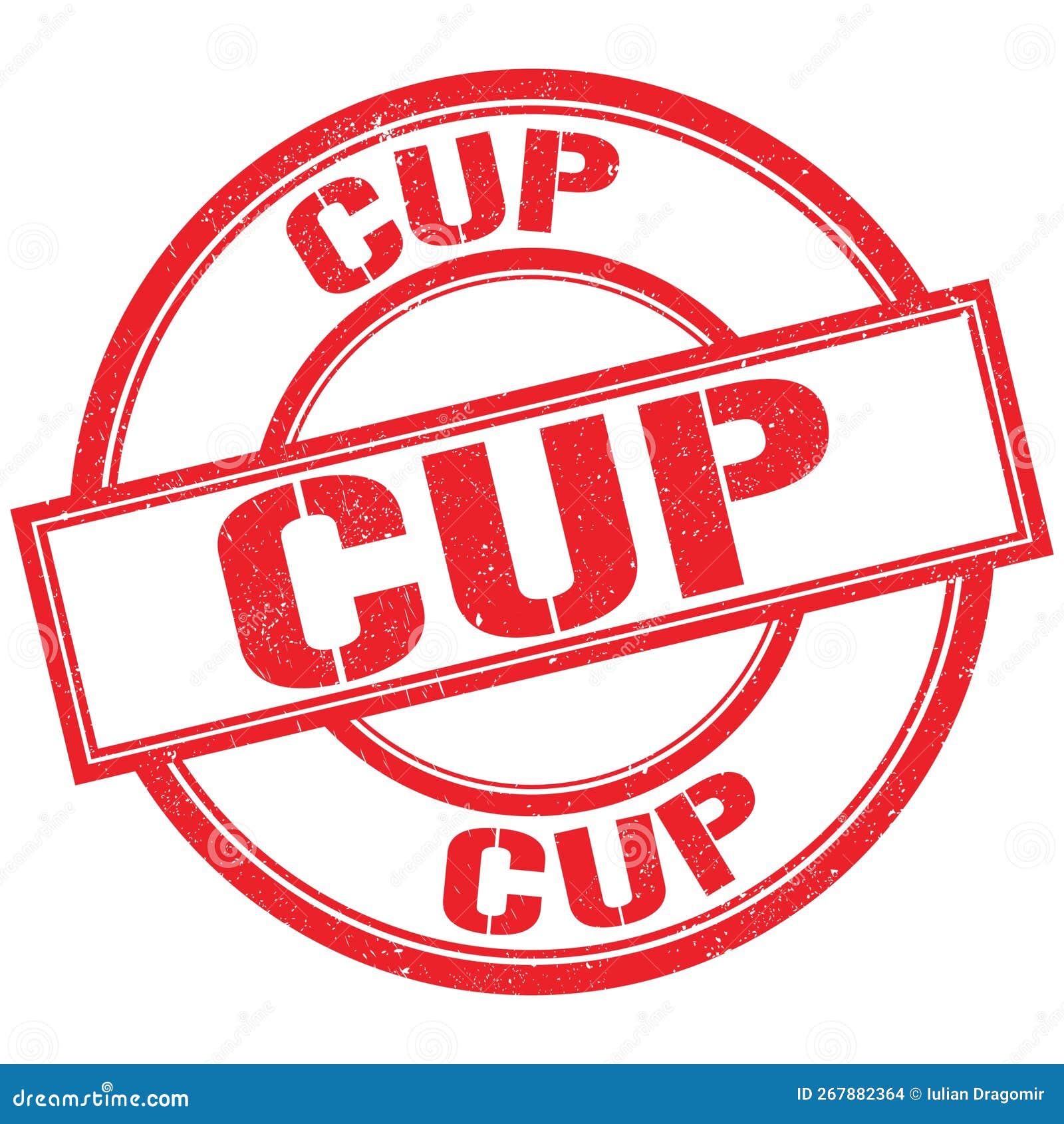 CUP Text Written on Red Stamp Sign Stock Illustration - Illustration of ...