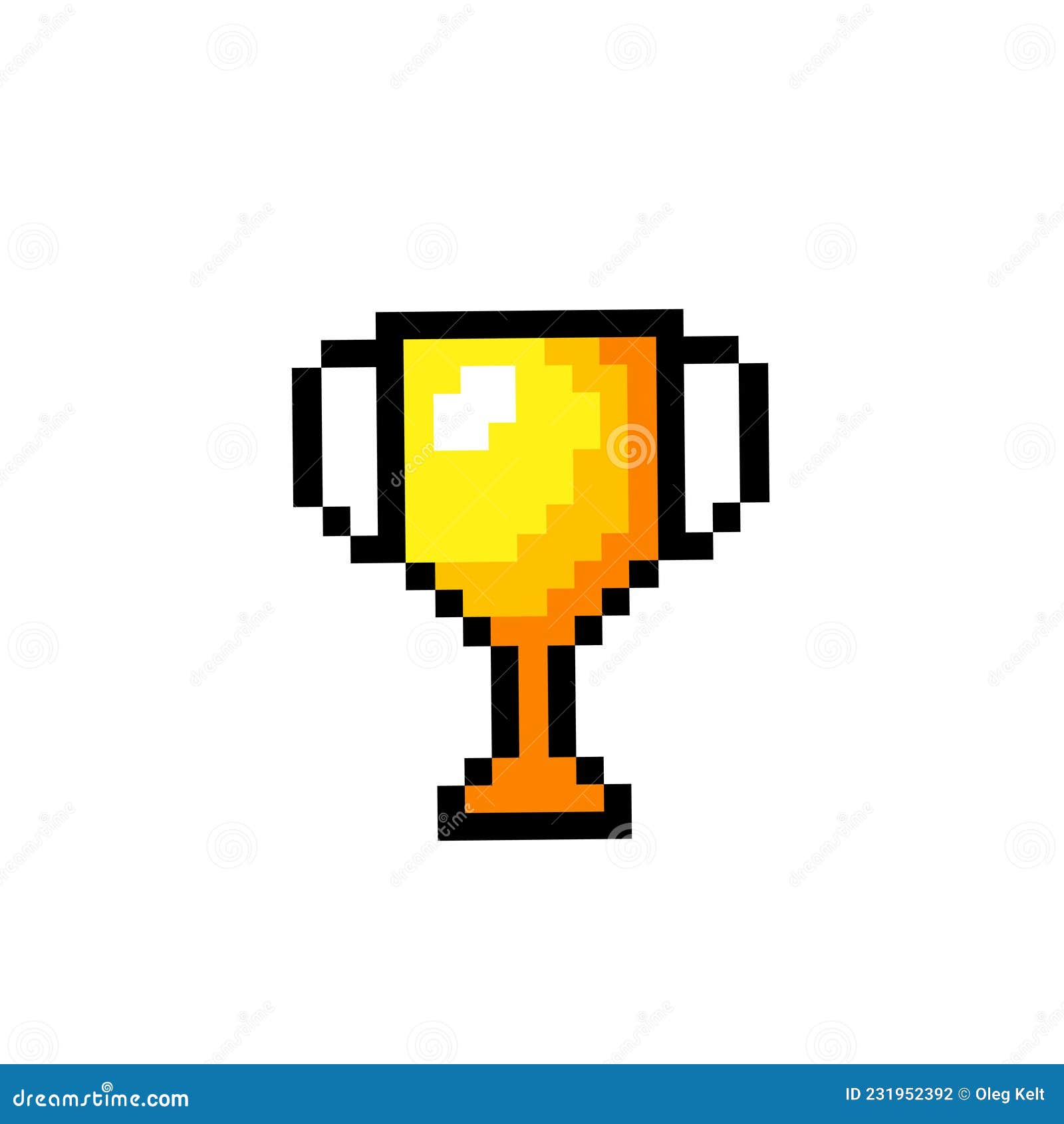 Cup, Trophy 8-bit Pixel Graphics Icon. Pixel Art Style. Game Assets. 8 ...