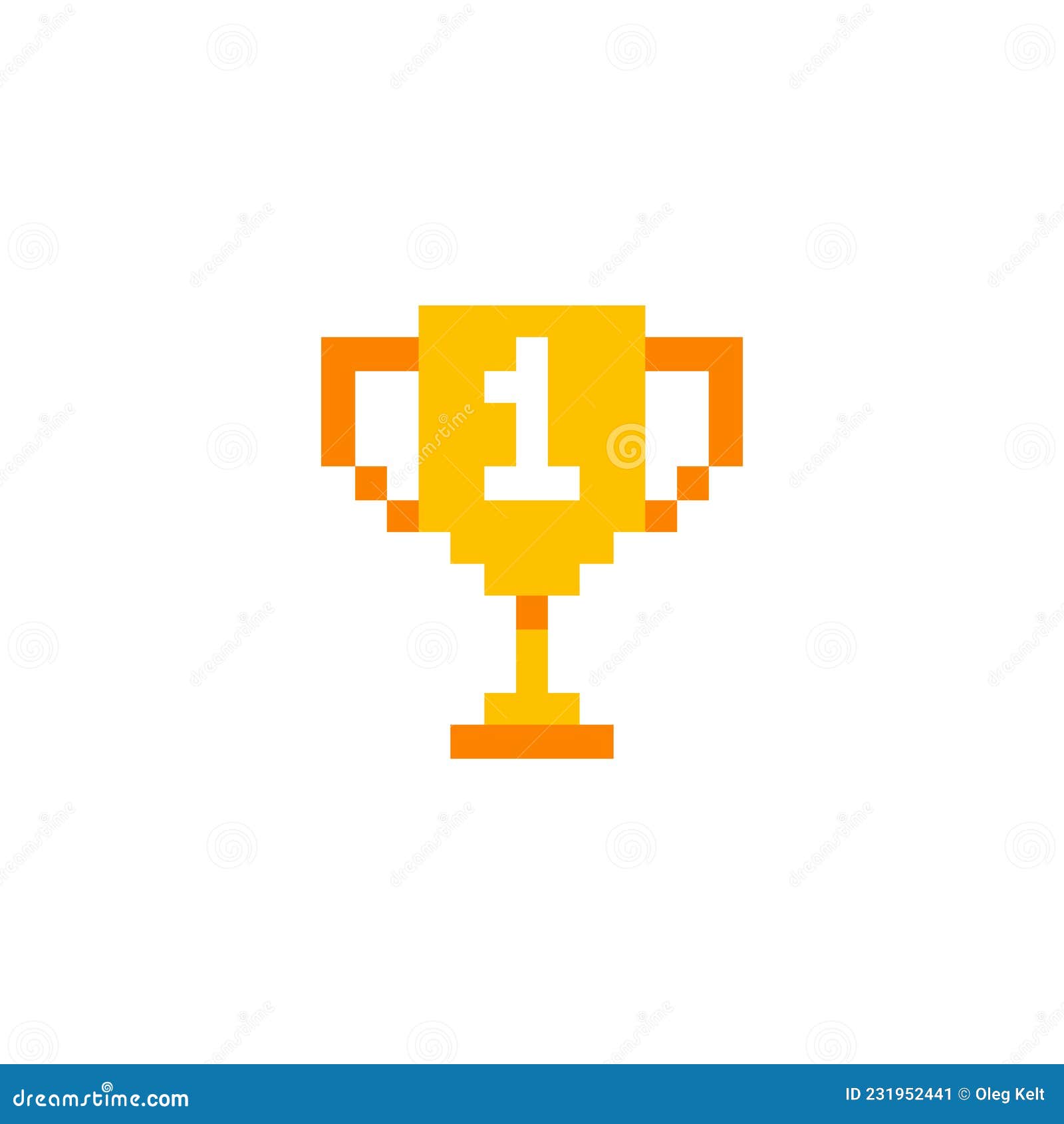 Cup, Trophy 8-bit Pixel Graphics Icon. Pixel Art Style. Game Assets. 8 ...