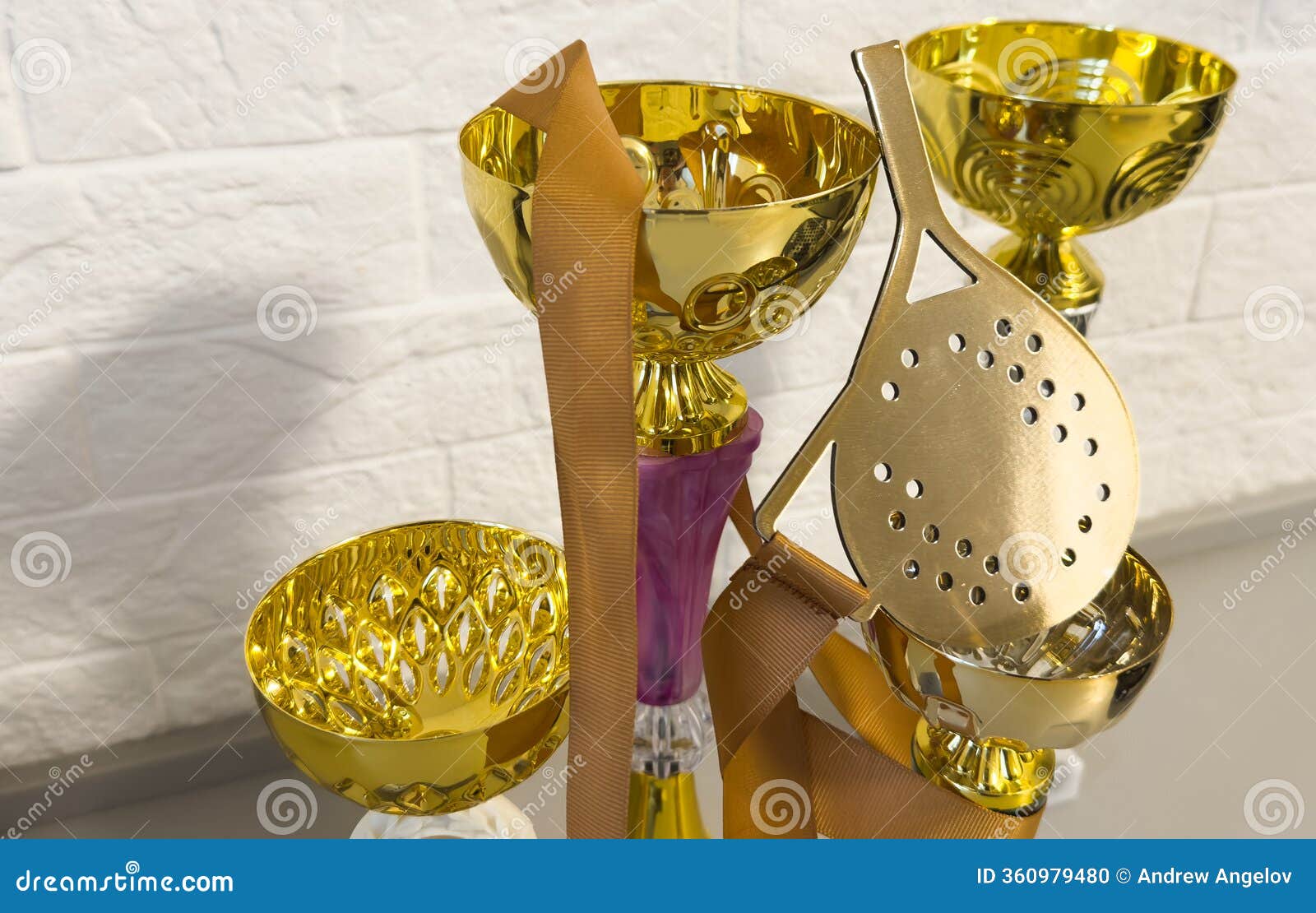 Cup Trophy and Medals for the Competition Stock Photo - Image of ladles ...
