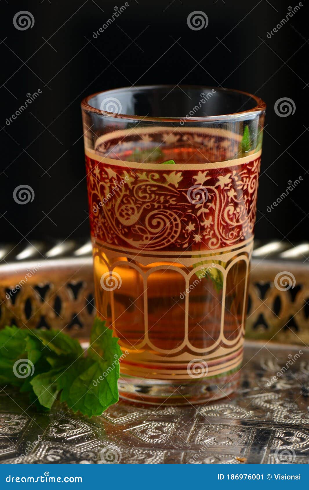 Cup of turkish/arabic tea stock image. Image of drink - 186976001