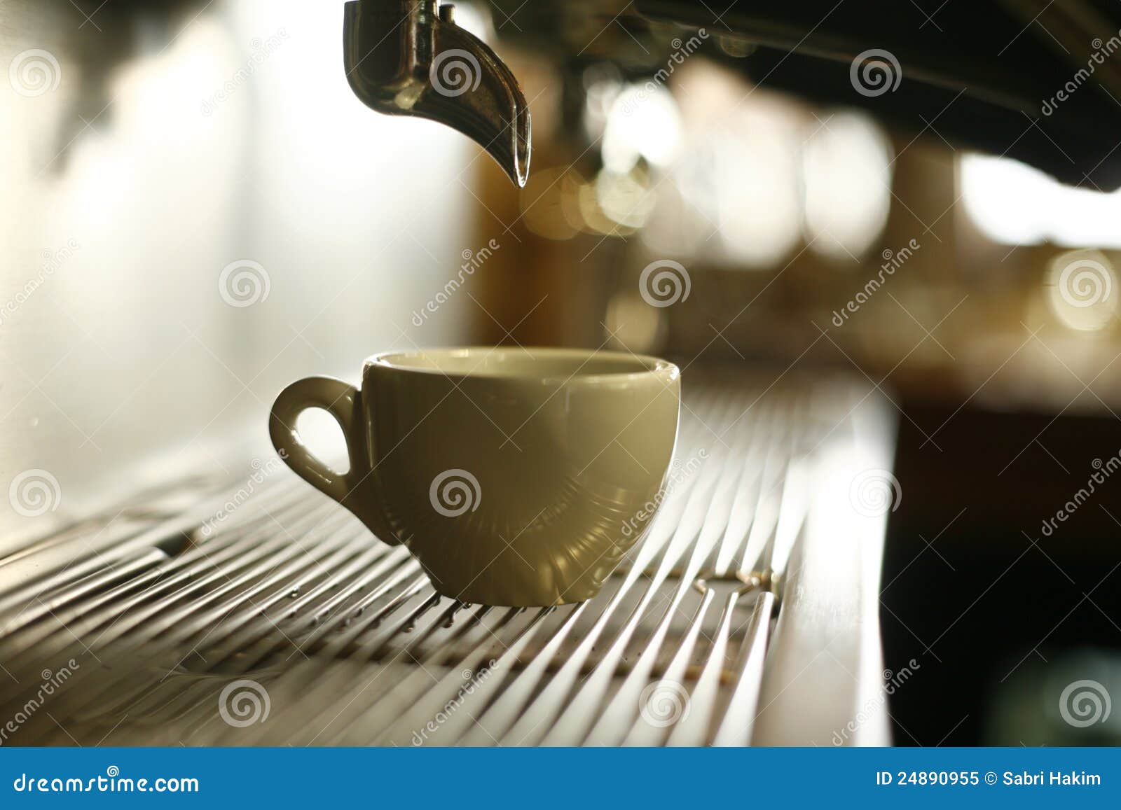 Cup Under Coffer Maker Machine Stock Image - Image of machinery, side ...