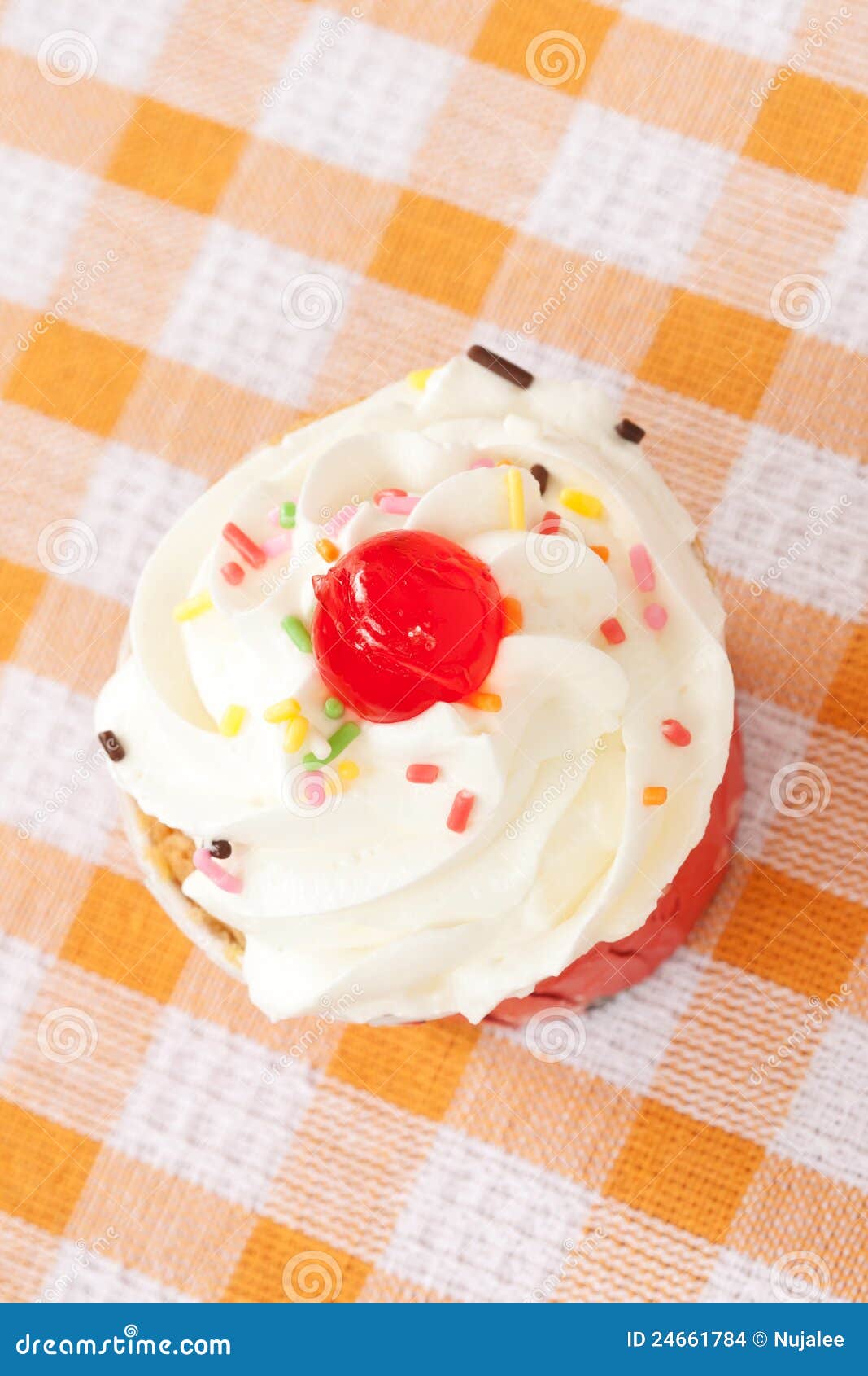 Cup Vanilla Cake Close Up from Top View Stock Photo - Image of food ...