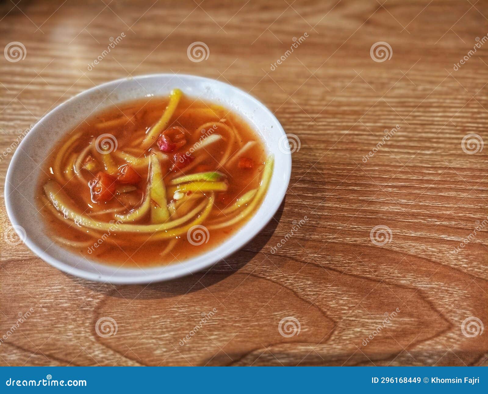 A Cup of Very Spicy Young Mango Chili Sauce Stock Image - Image of ...