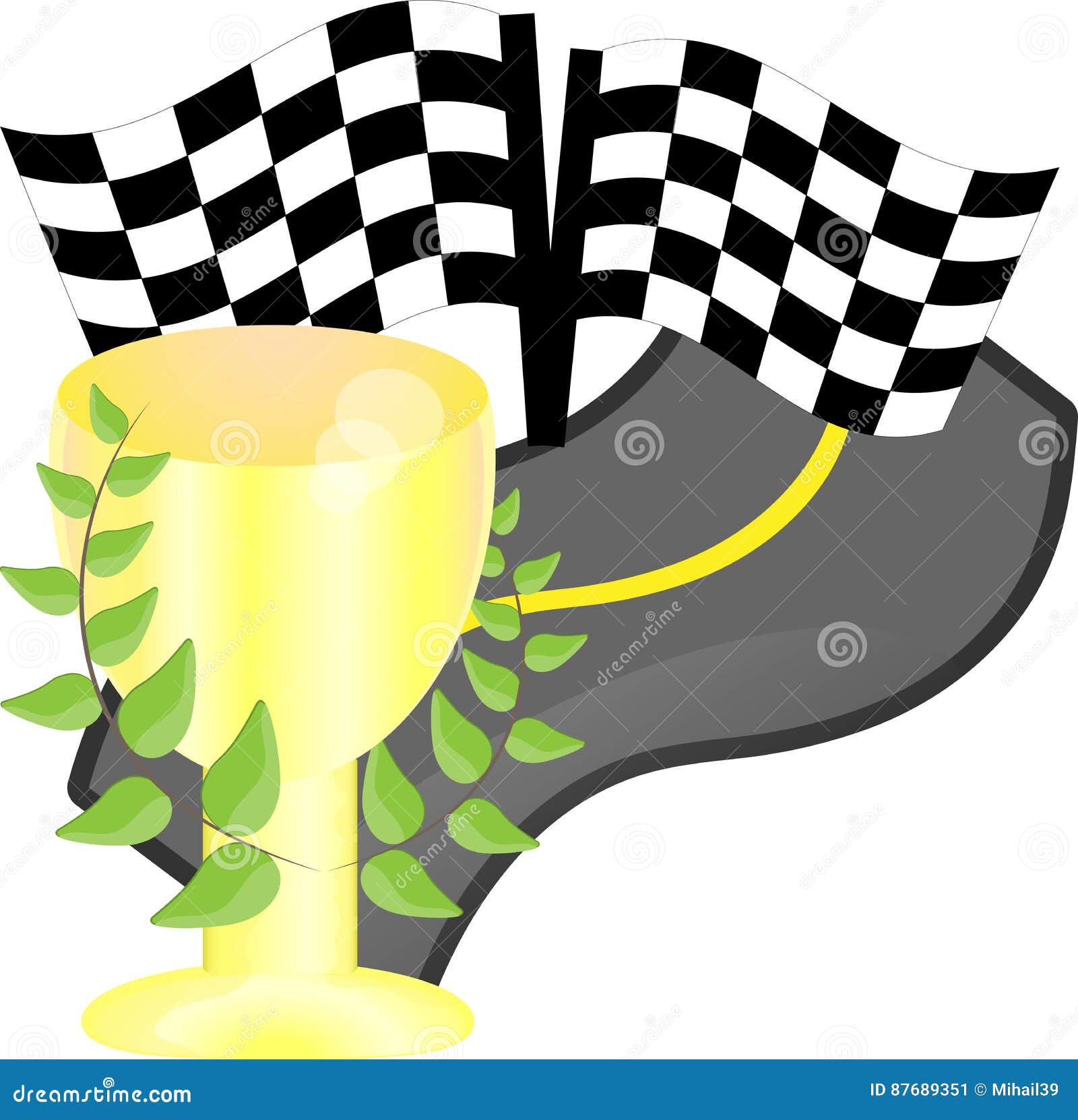 Cup for a Victory in the Race Stock Illustration - Illustration of ...
