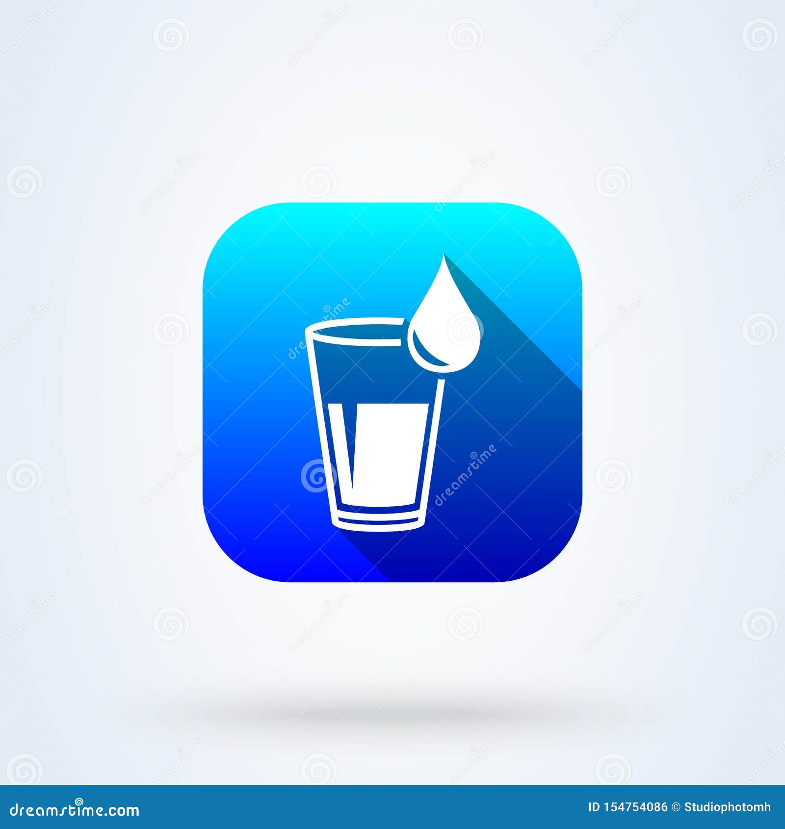 Cup and Water Drop. Simple Vector Modern Icon Design Illustration Stock ...