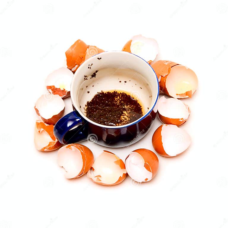 Cup with Weak Tea and Shells Stock Photo - Image of reflex, leaf: 12470734