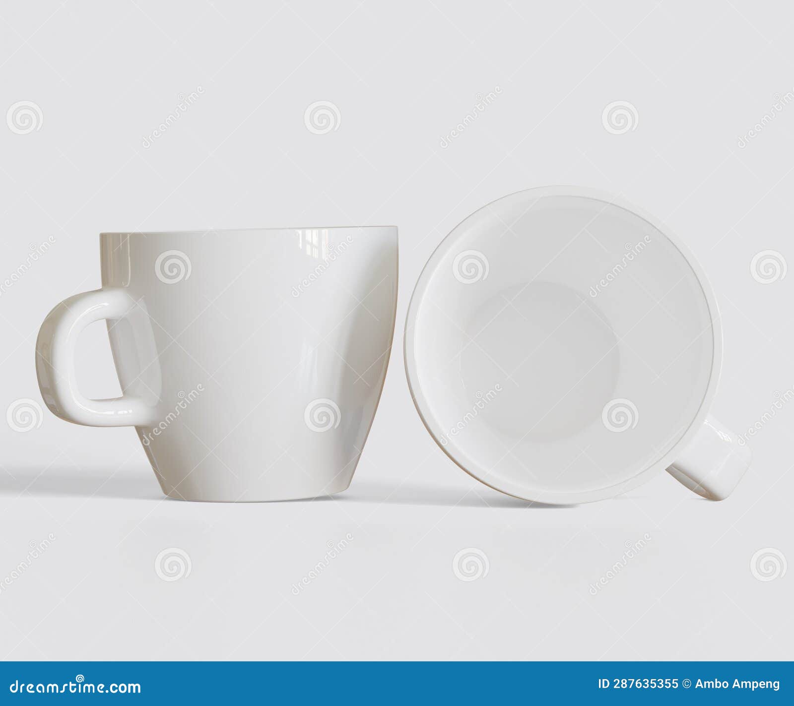 Cup White Color and Realistic Texture Stock Illustration - Illustration ...