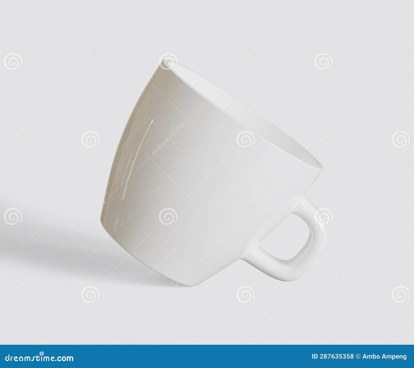 Cup White Color and Realistic Texture Stock Illustration - Illustration ...