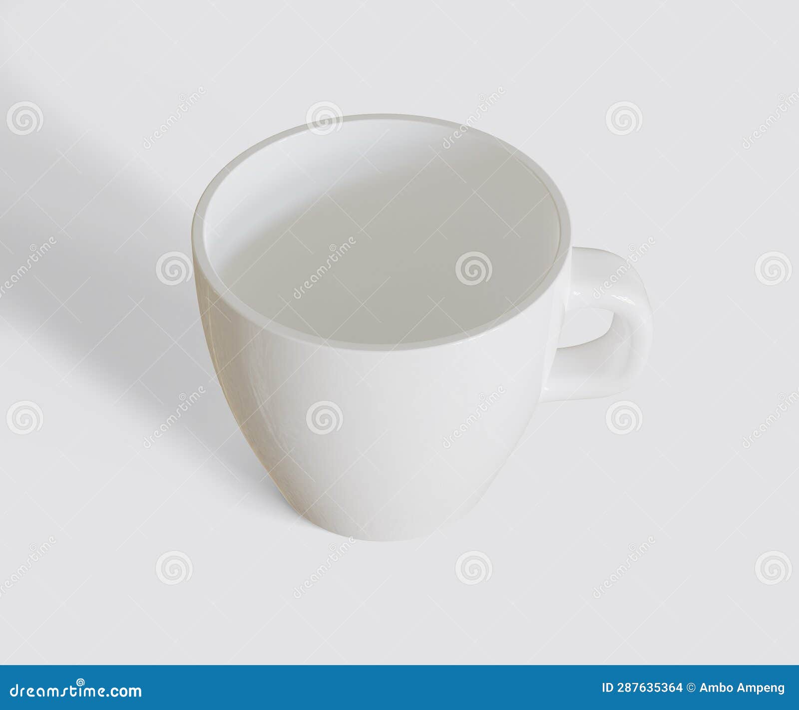 Cup White Color and Realistic Texture Stock Illustration - Illustration ...