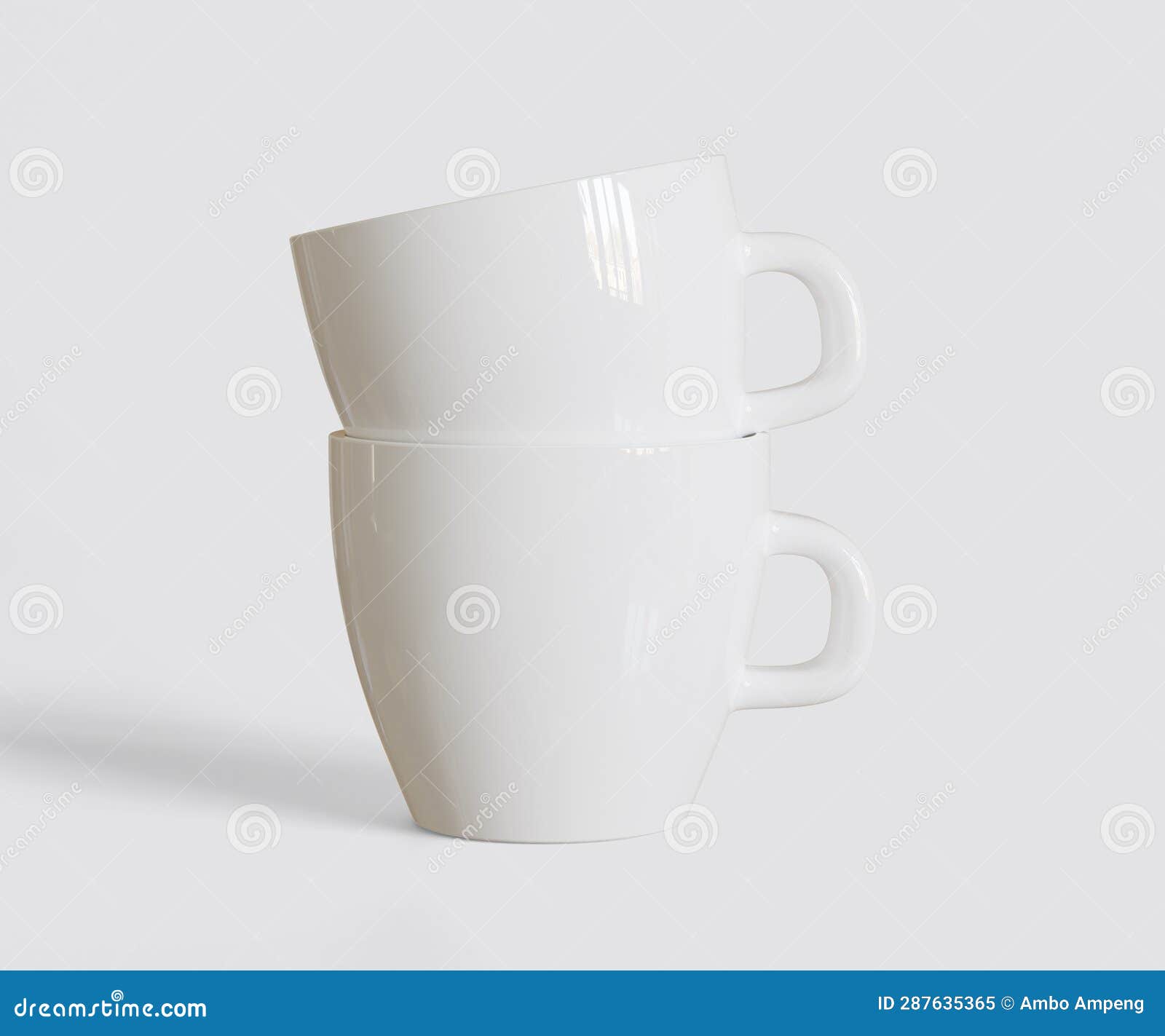 Cup White Color and Realistic Texture Stock Illustration - Illustration ...