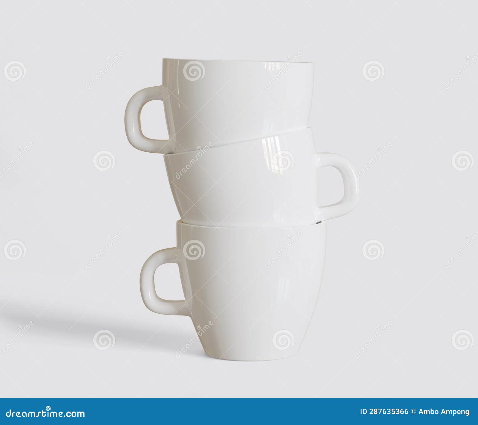 Cup White Color and Realistic Texture Stock Illustration - Illustration ...