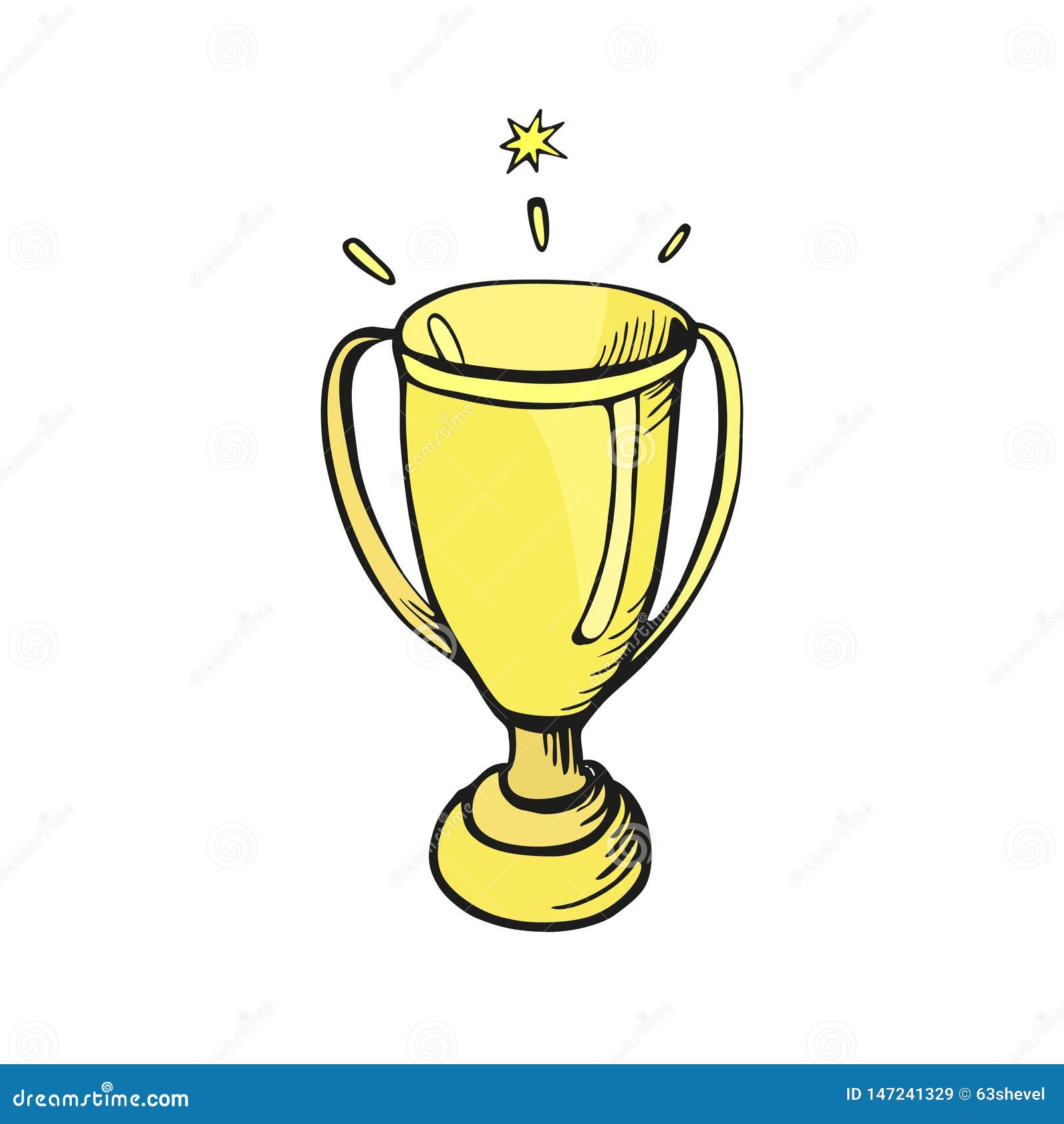 Cartoon Gold Cup. Vector Illustration | CartoonDealer.com #70546588