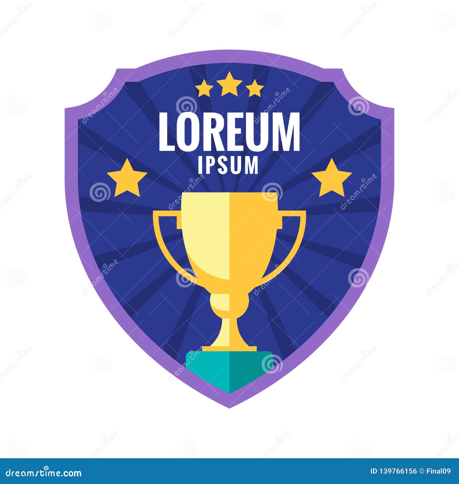 Cup winner logo. Emblem stock vector. Illustration of design - 139766156