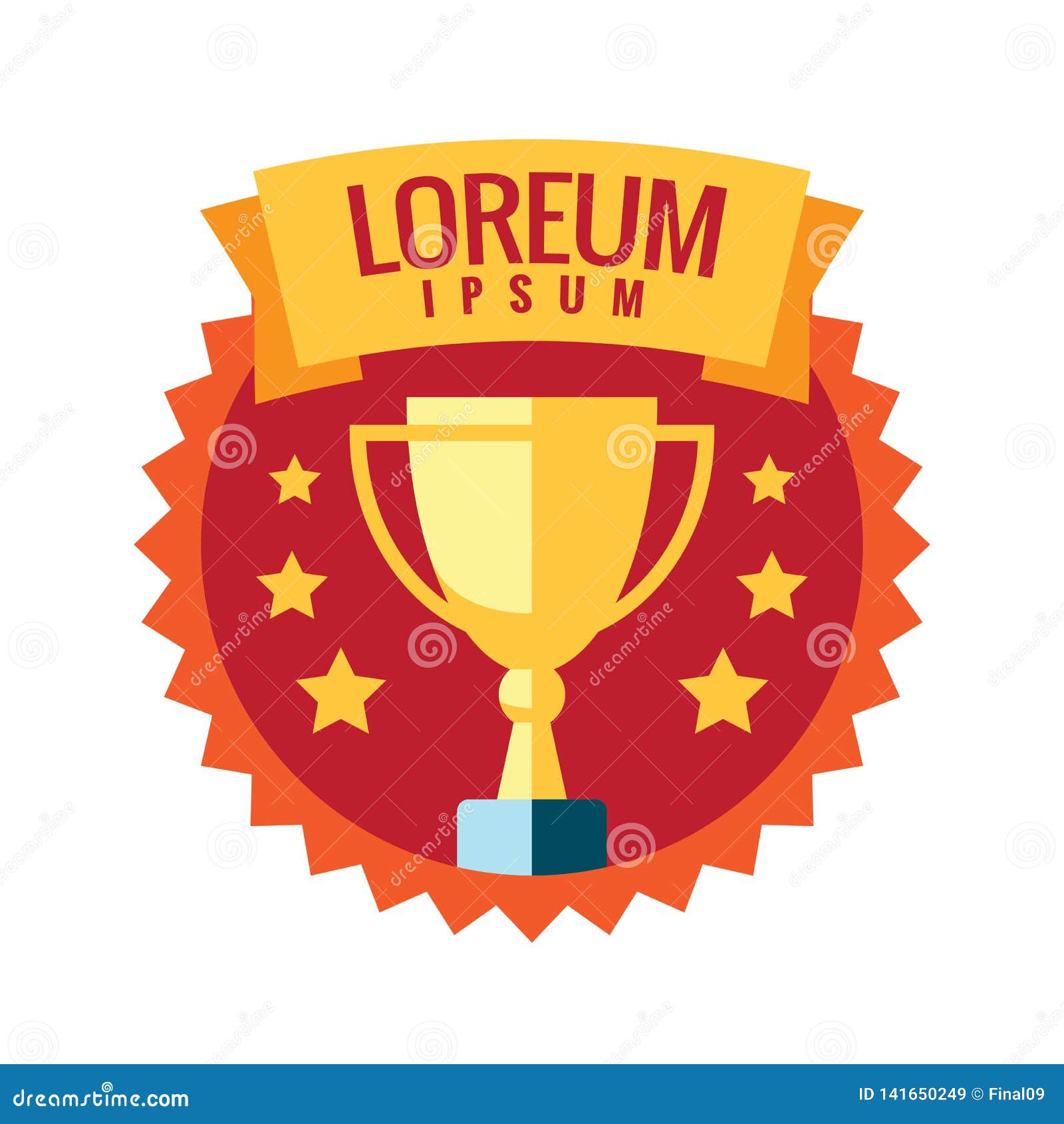 Cup winner logo. Emblem stock vector. Illustration of medal - 141650249