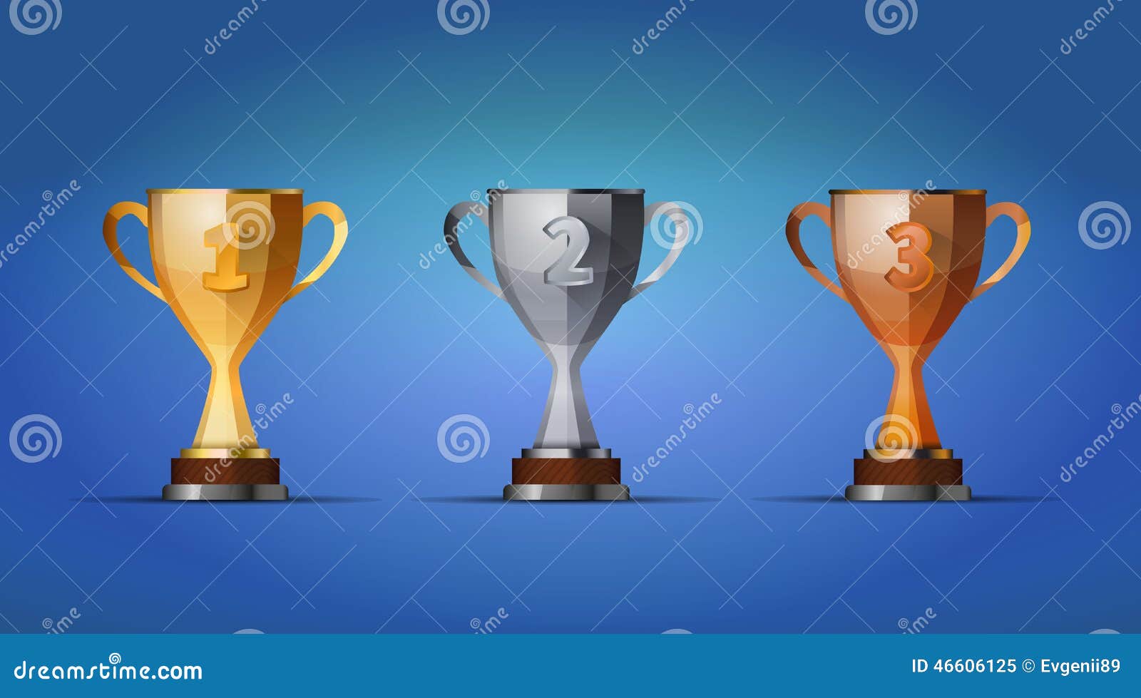 Cup of Winners Award for First, Second and Third Stock Vector ...