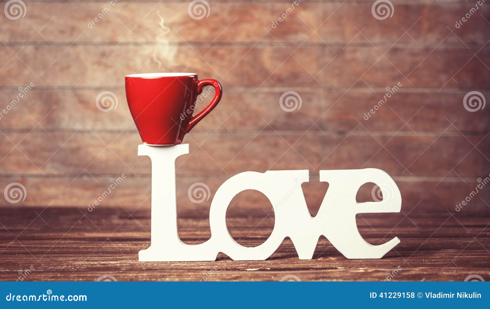 Cup and word Love stock photo. Image of romantic, love - 41229158