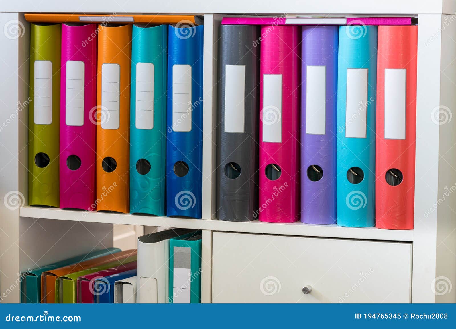 A Cupboard Full of Folders and Office Documents Stock Image - Image of ...