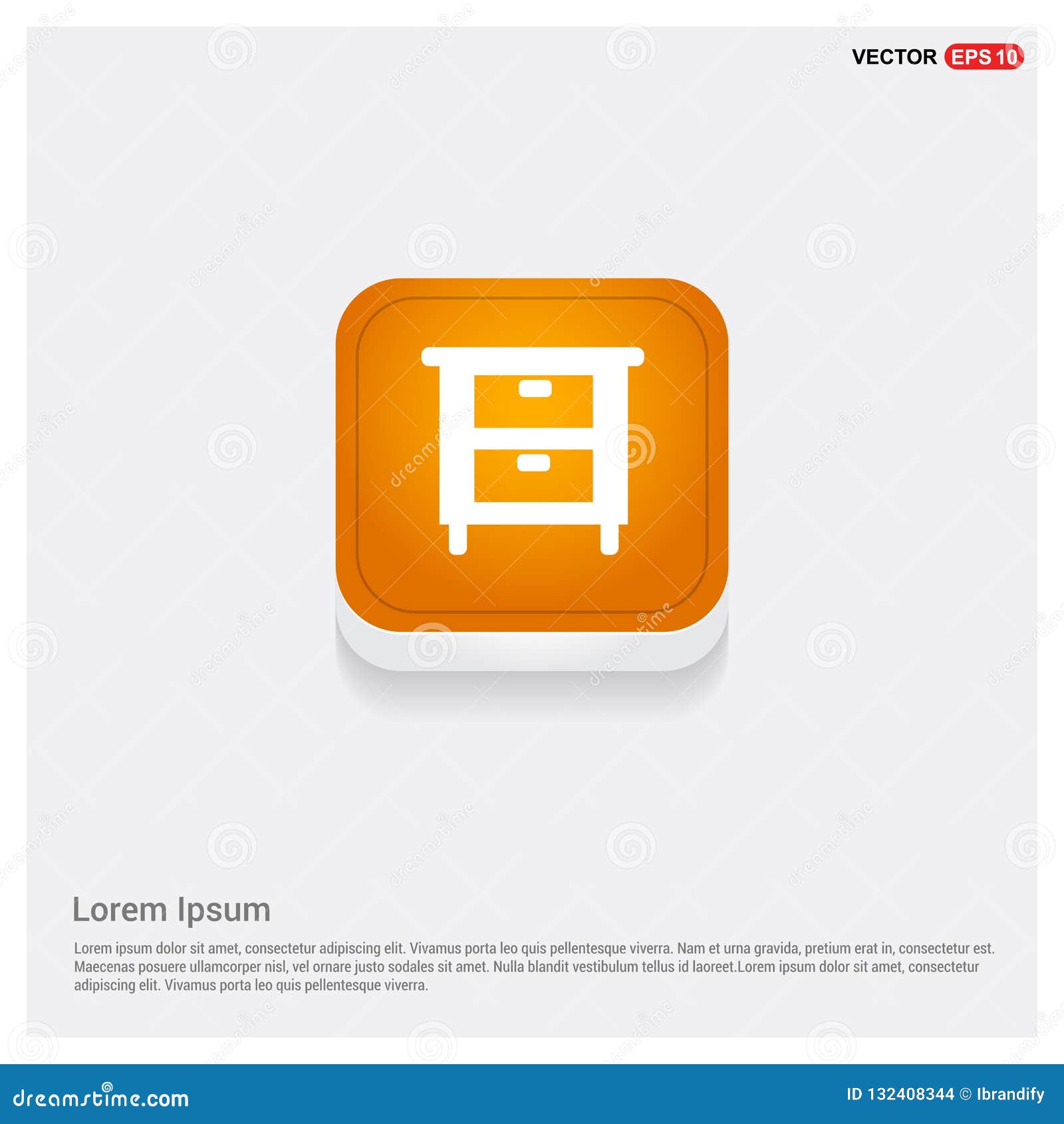 Cupboard Icon stock vector. Illustration of file, icon - 132408344