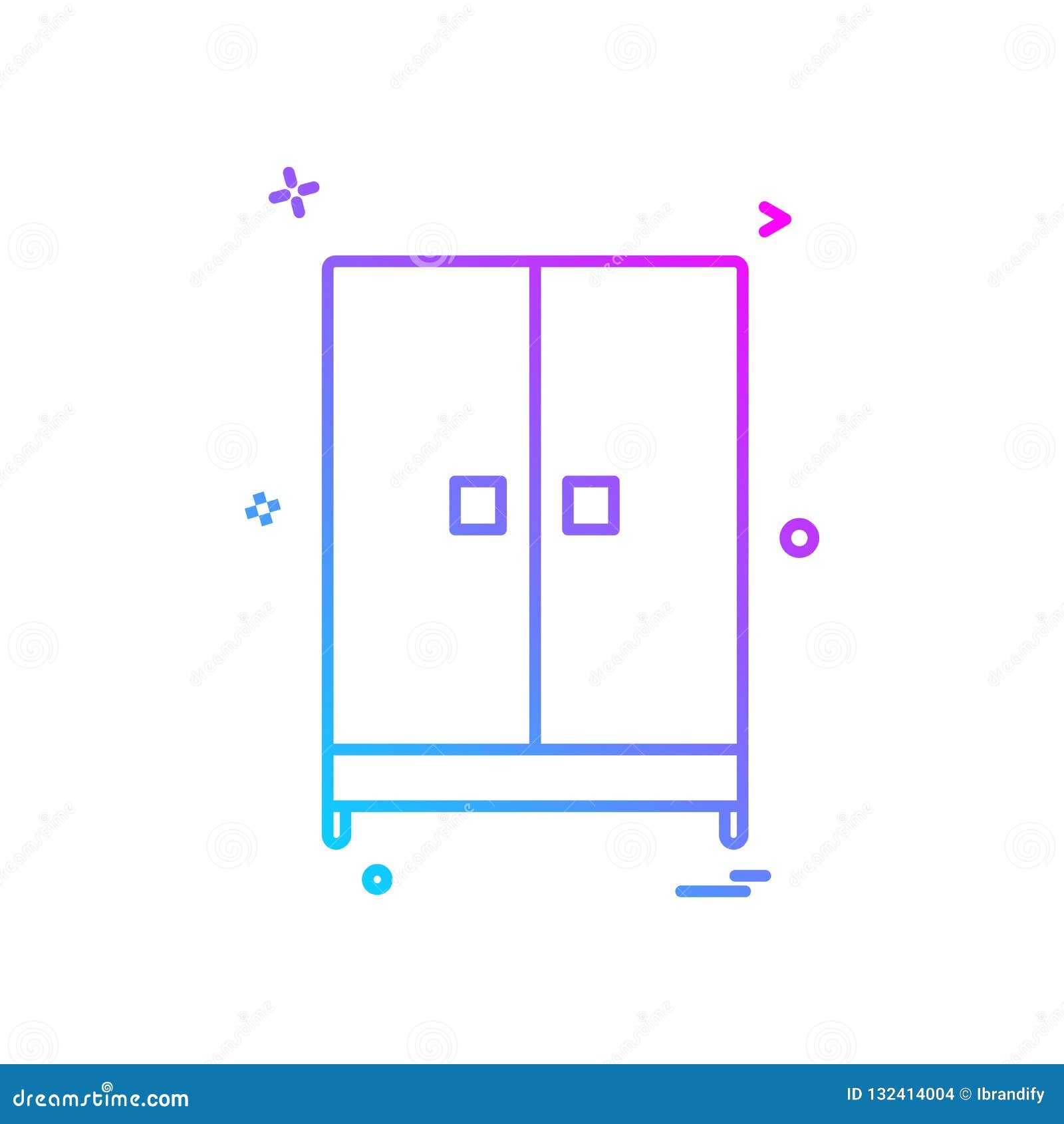 Cupboard Icon Design Vector Stock Vector - Illustration of concept ...
