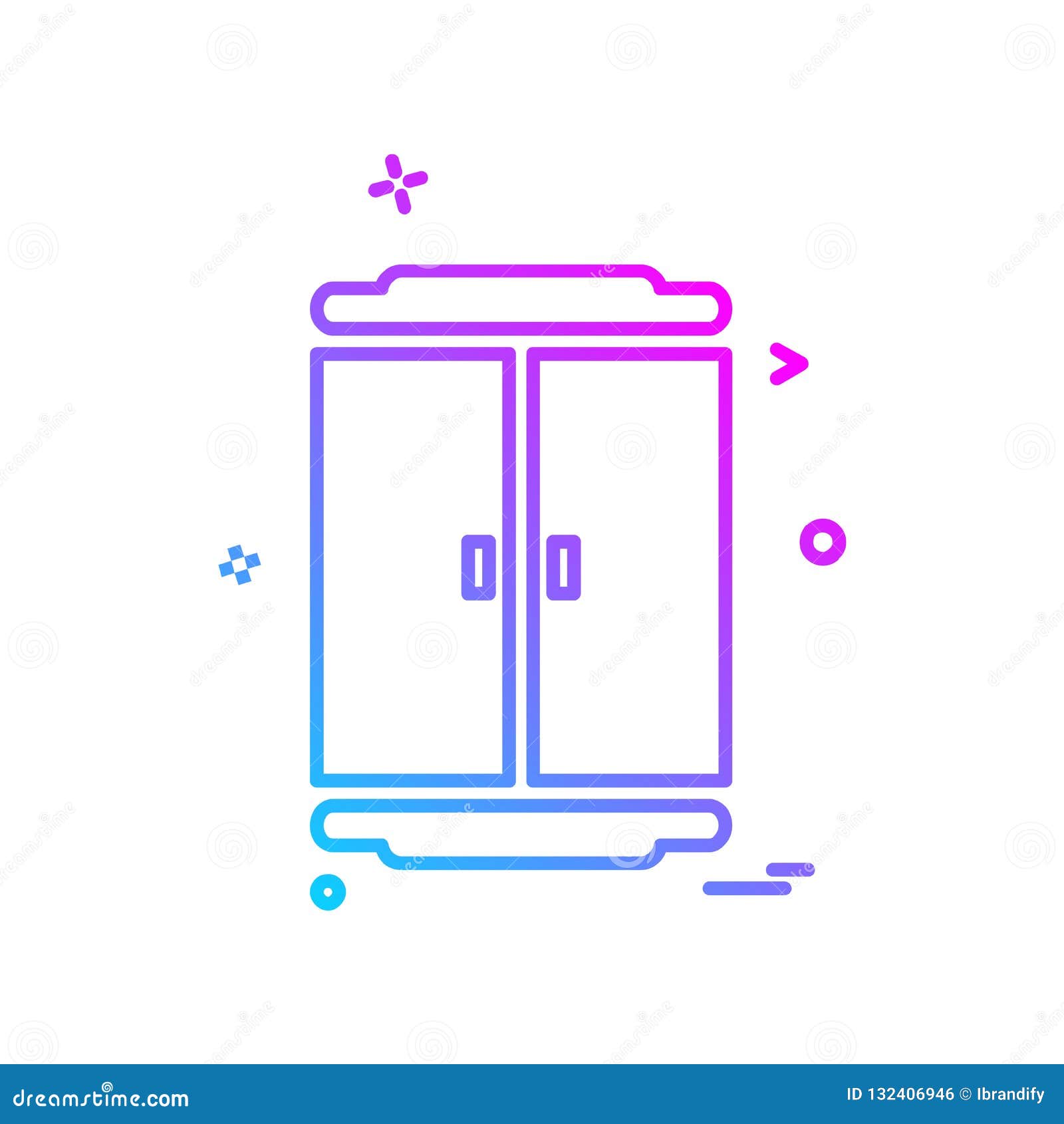 Cupboard Icon Design Vector Stock Vector - Illustration of wooden ...