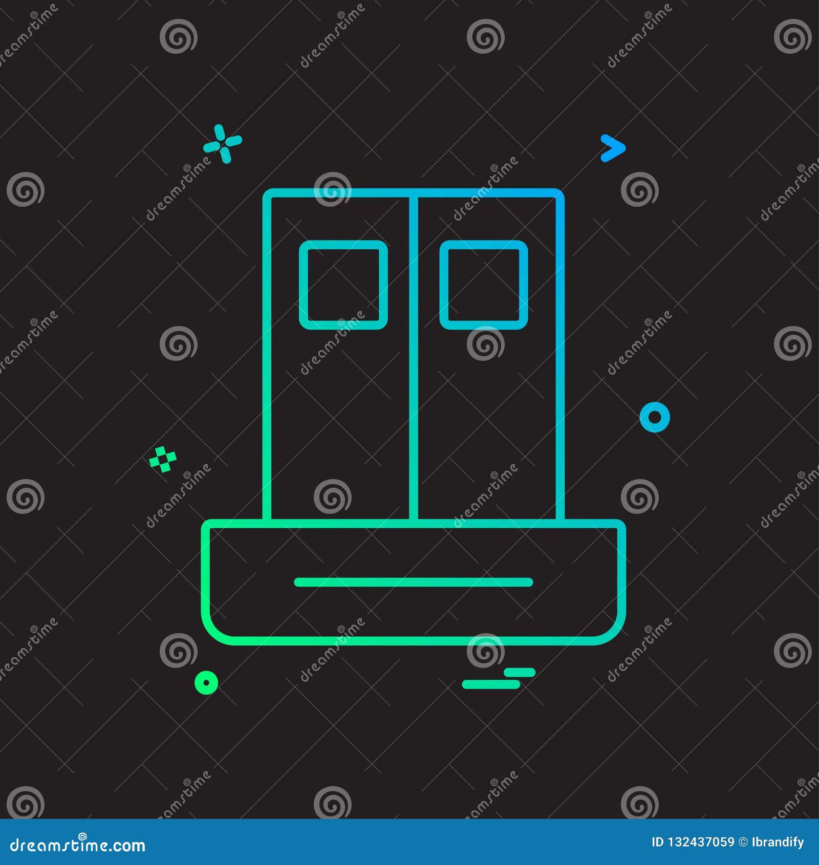 Cupboard Icon Design Vector Stock Vector - Illustration of isolated ...