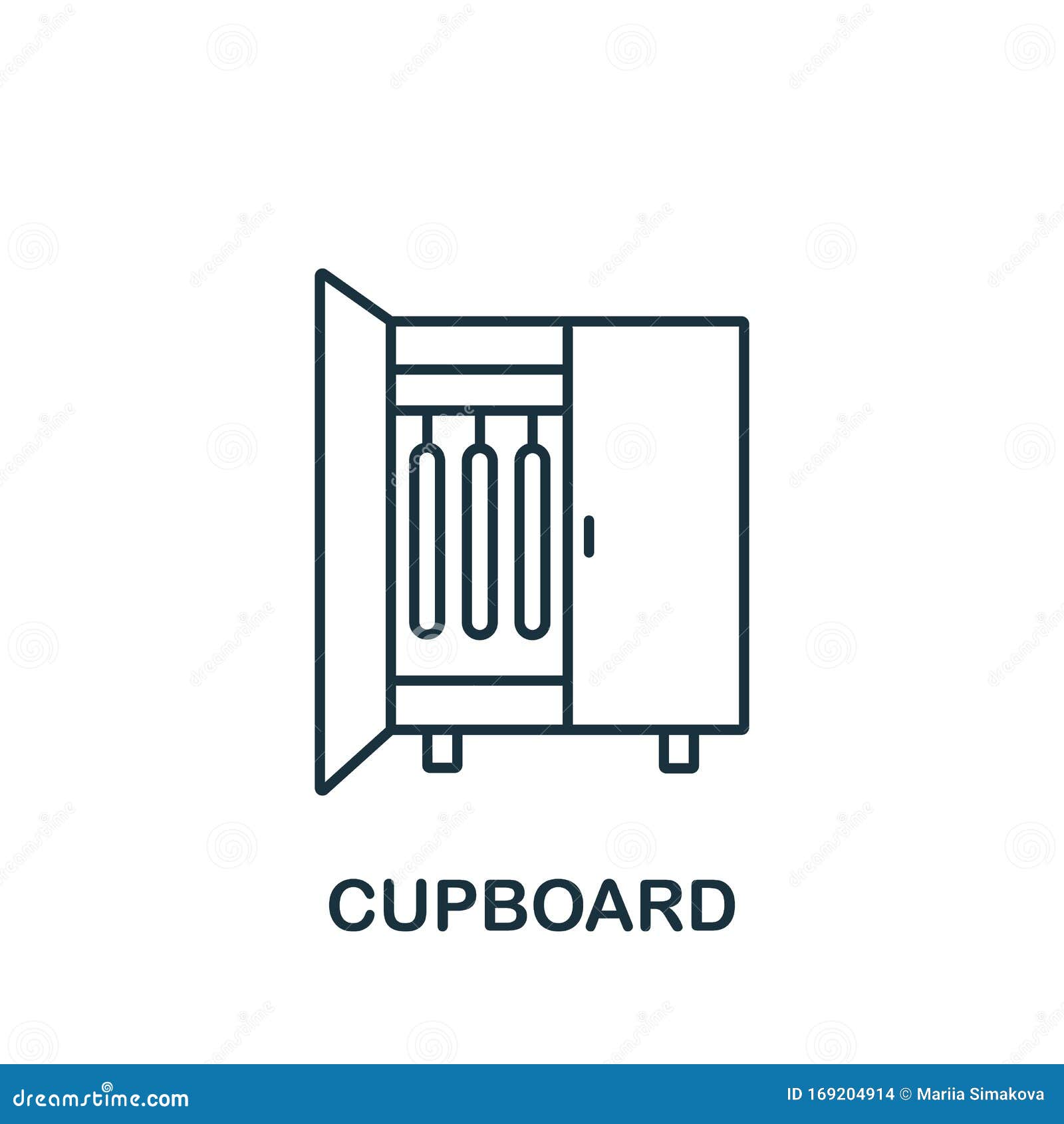 Cupboard Icon from Interior Collection. Simple Line Element Cupboard ...