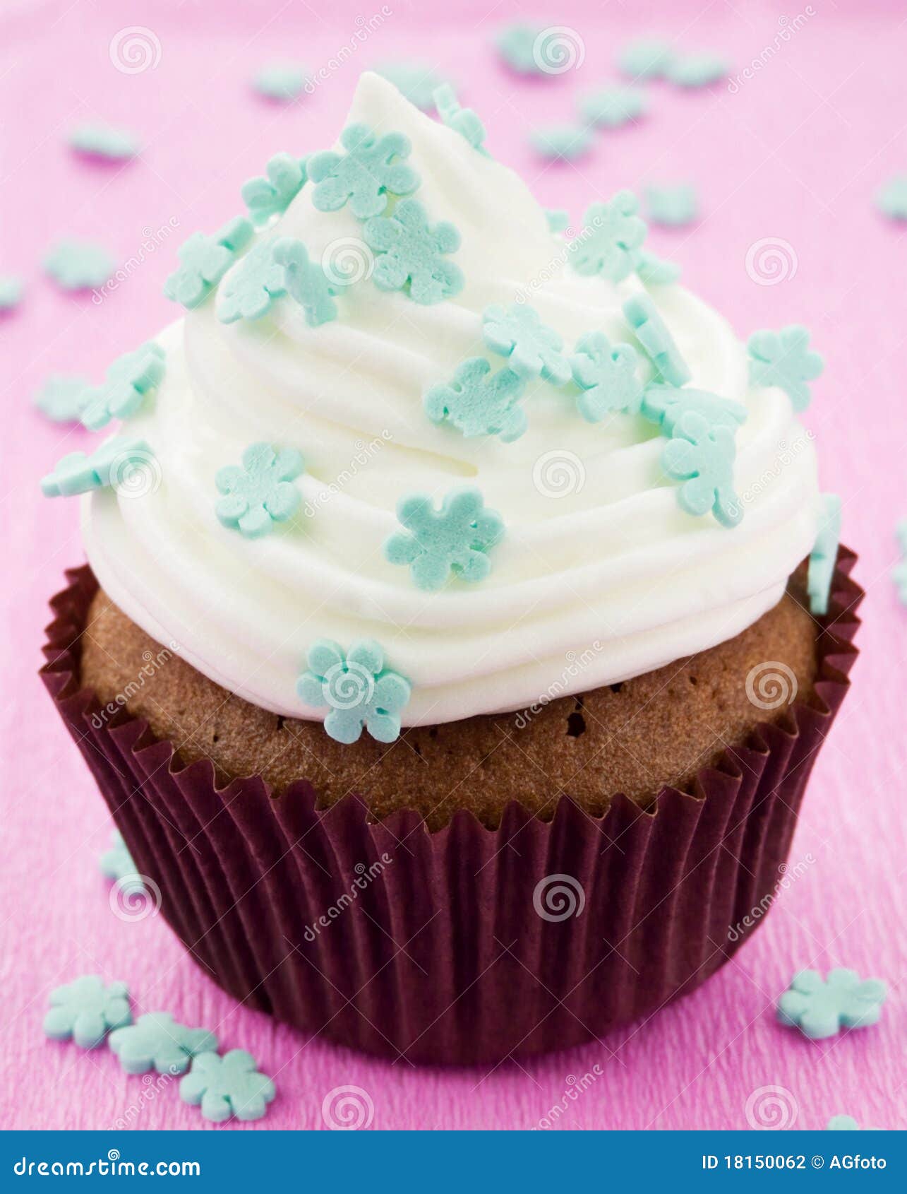 Cupcake stock photo. Image of pink, sweet, lunch, cream - 18150062