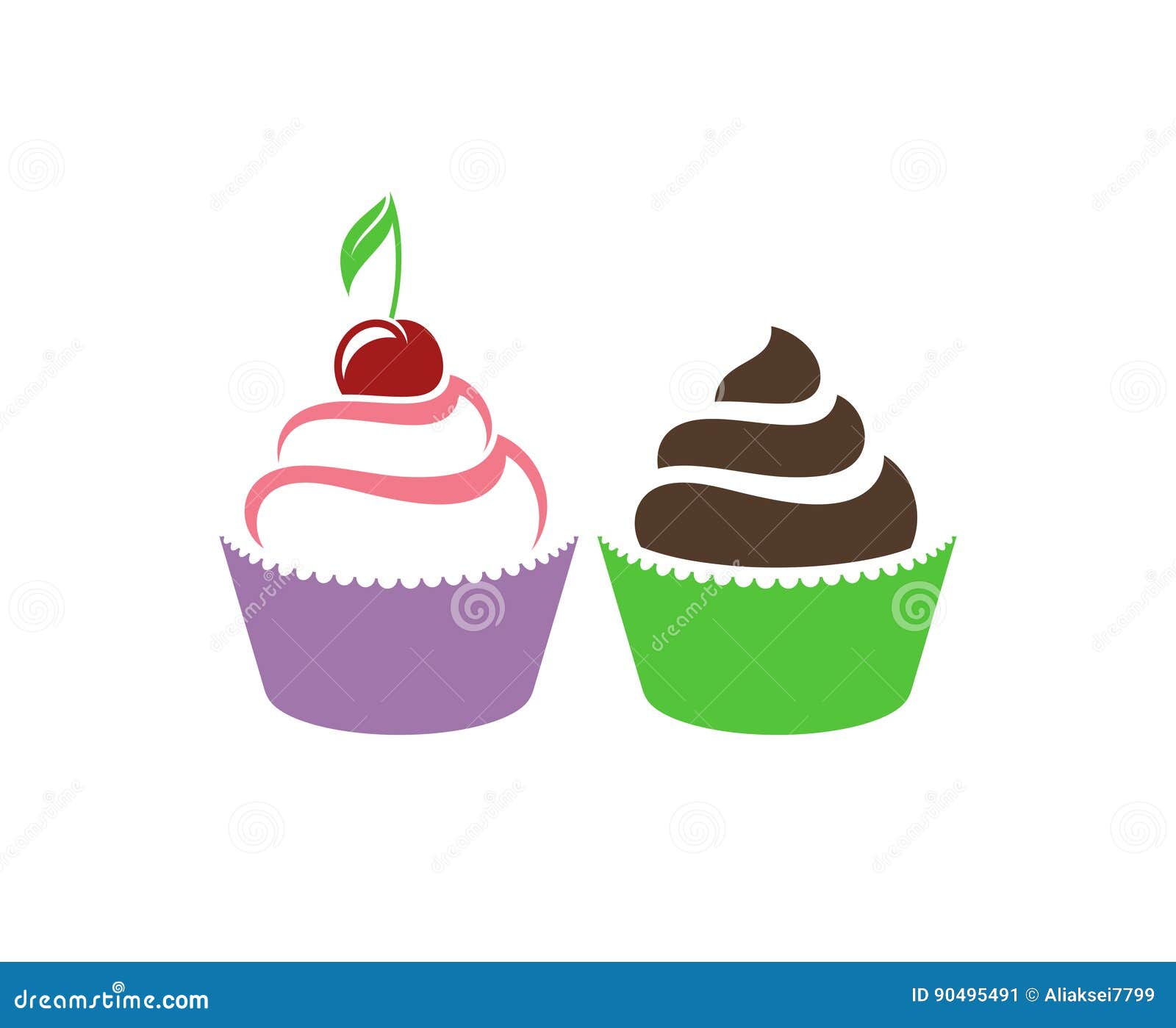 Cupcake stock vector. Illustration of abstract, isolated - 90495491