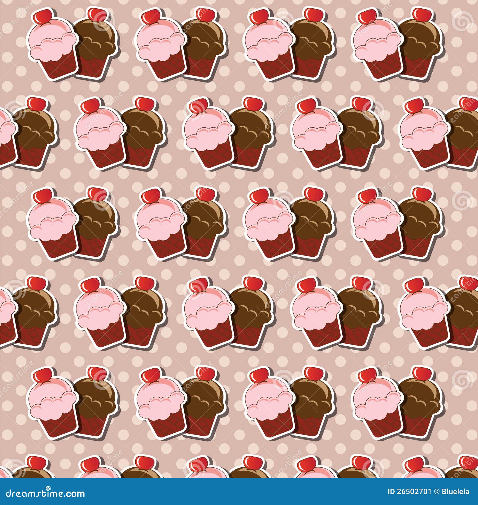 Cupcake background stock vector. Illustration of love - 26502701