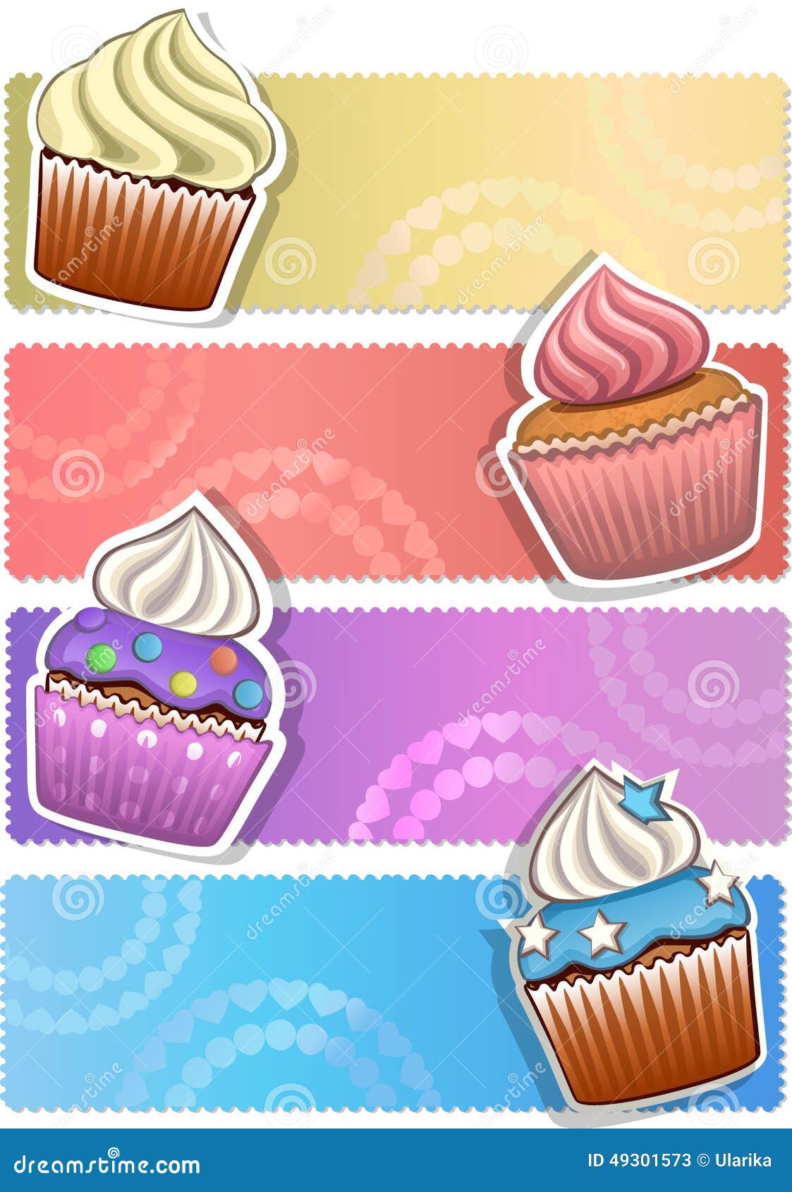 Cupcake banner. stock vector. Illustration of party, label - 49301573