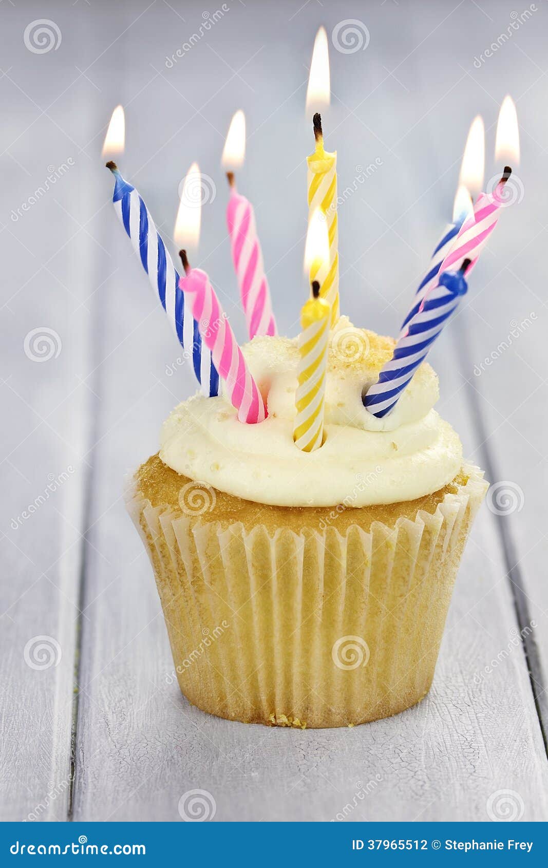 Cupcake with Candles stock photo. Image of goods, cupcakes - 37965512