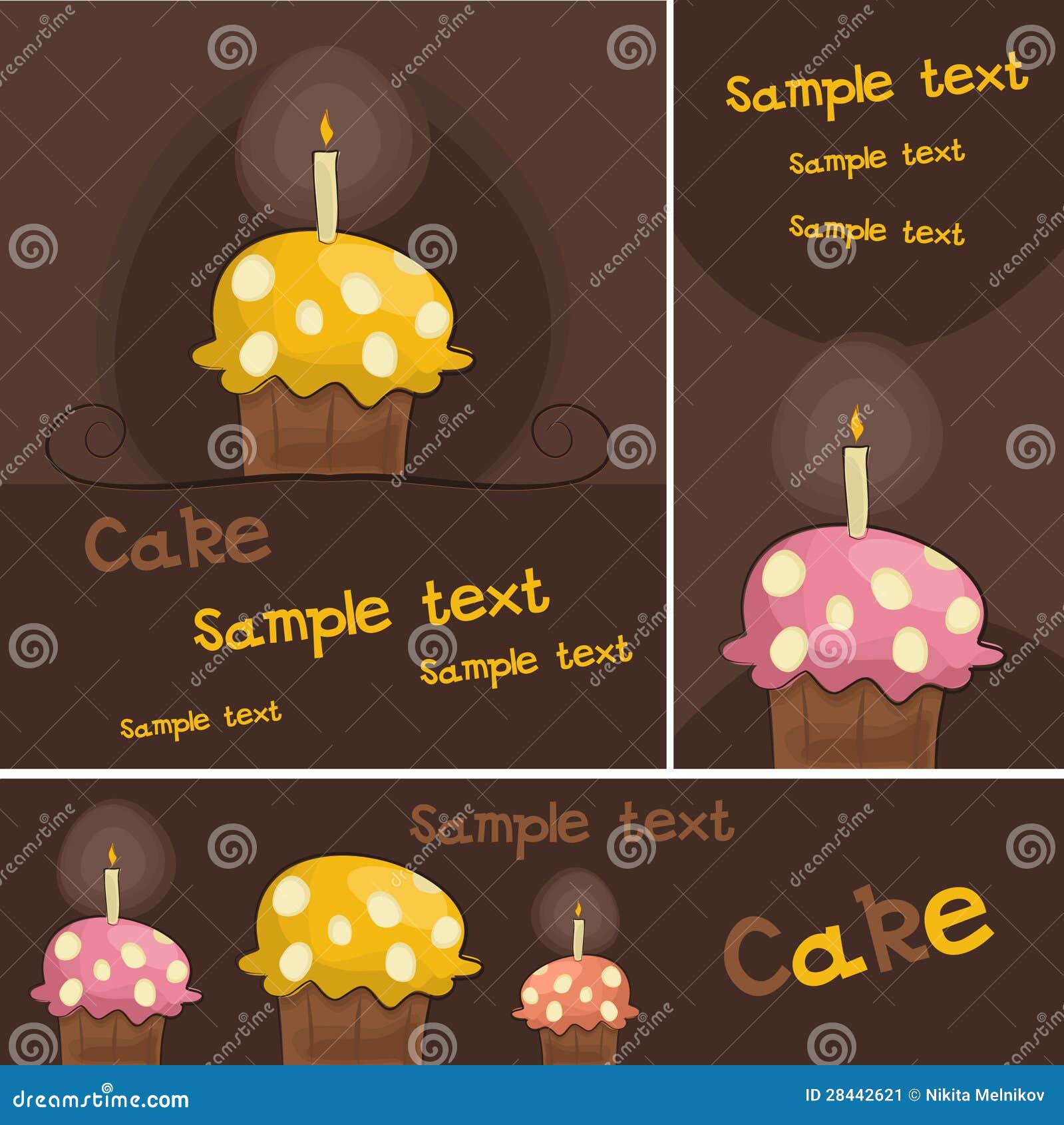 Cupcake card stock vector. Illustration of cocoa, bakery - 28442621