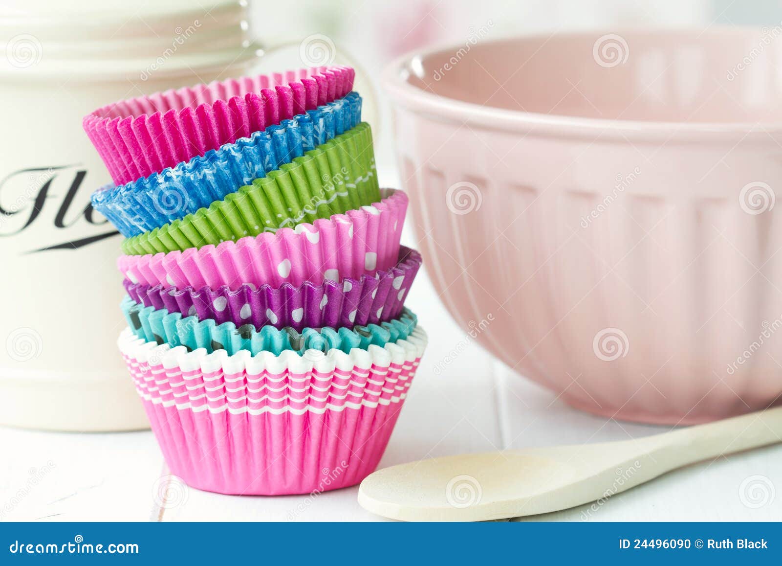 Cupcake cases stock photo. Image of muffin, bowl, wrapper - 24496090