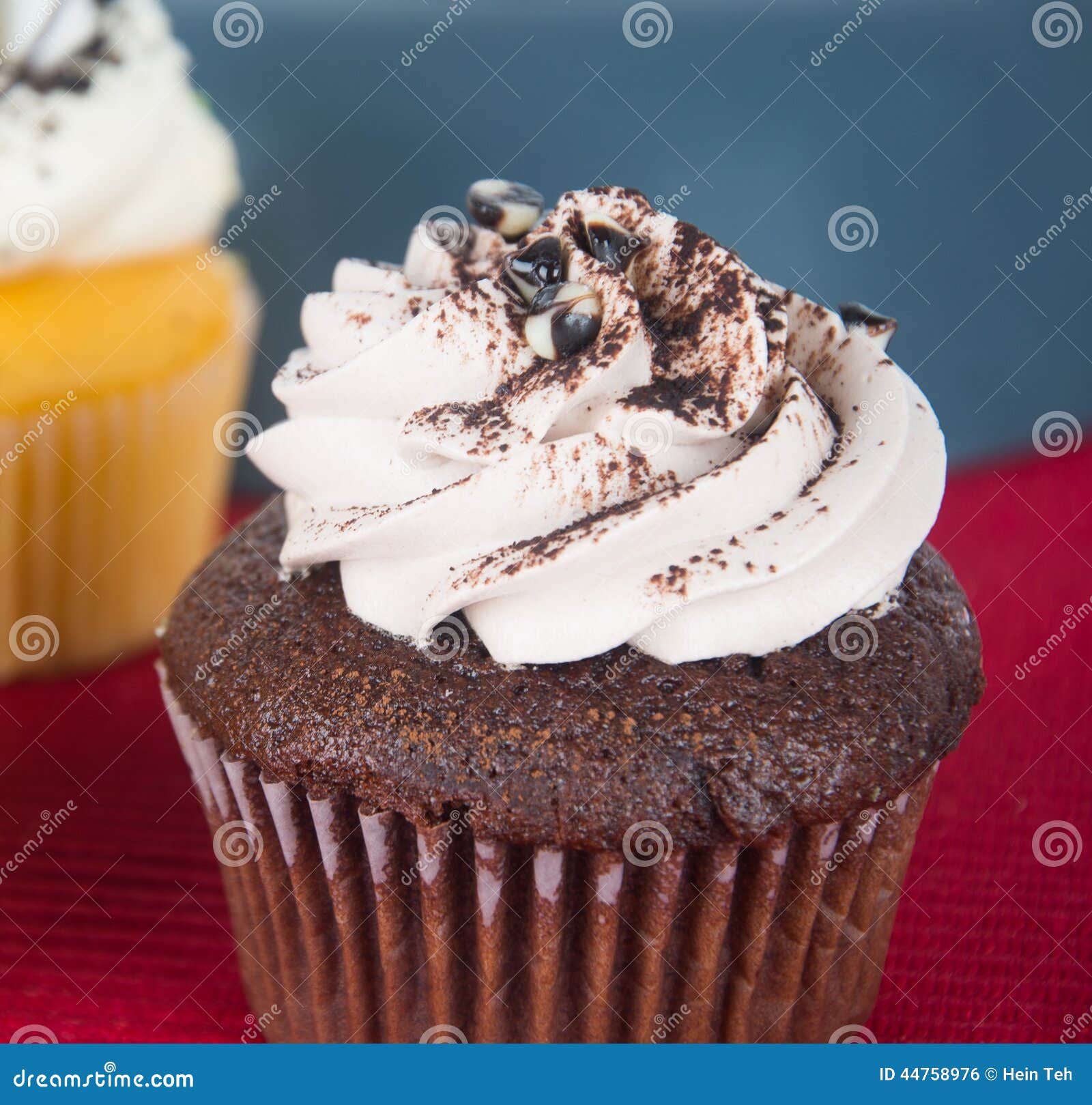 Cupcake. Chocolate Cupcakes on the Background Stock Photo - Image of ...